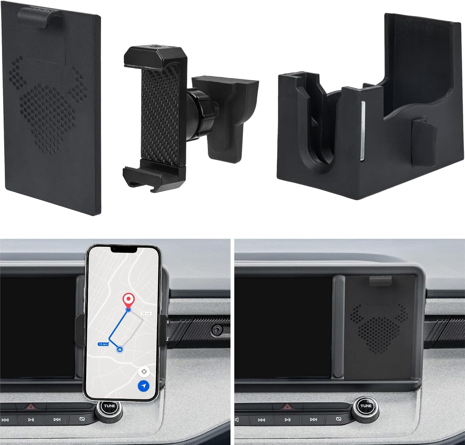 Cubby Phone Mount Cubby Storage Compatible with Maverick 2022 2023 2024 ...