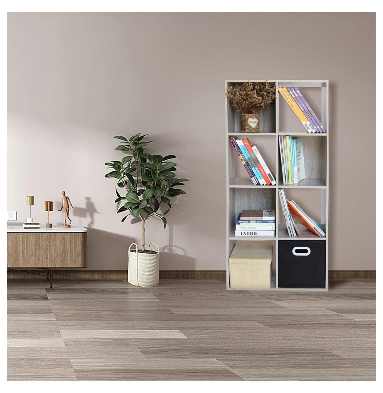 Cubby Storage Organizer, 8 Cube Unit Shelf, Closet Cabinet, Rack ...