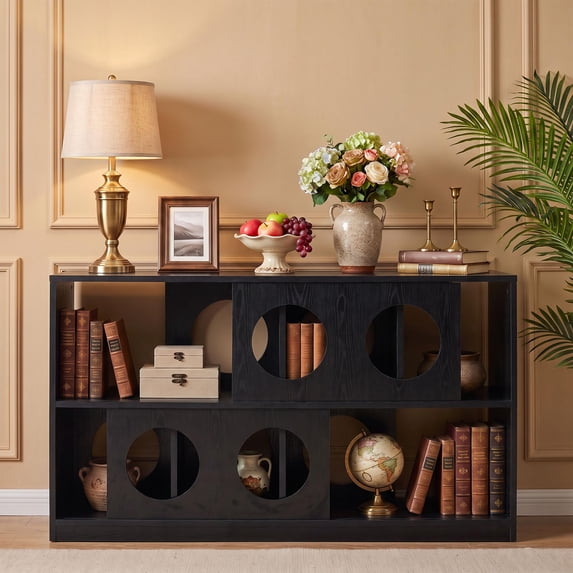 Cubby Storage Organizer, Short Open Bookshelf, Low Cube Bookcase for ...