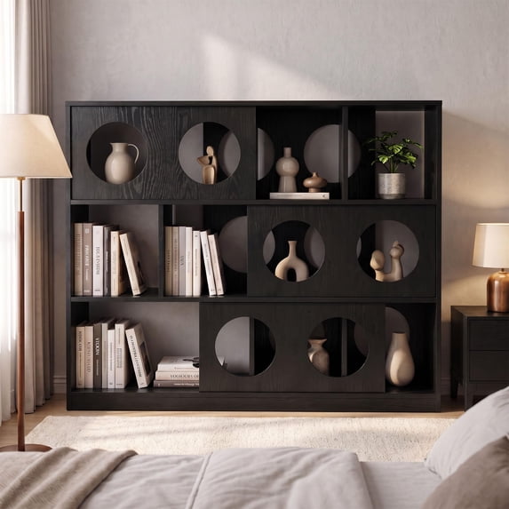 Cubby Storage Organizer, Short Open Bookshelf, Low Cube Bookcase for ...