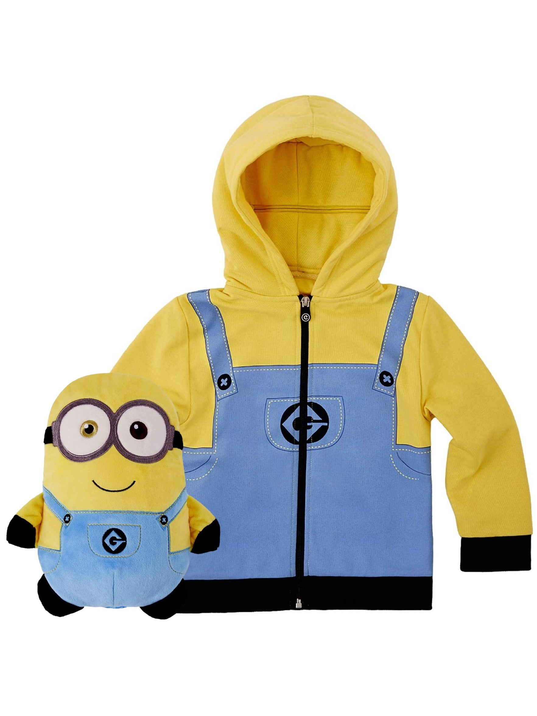 Cubcoats Kids' Bob the Minion Zip Hoodie & Plushie, Despicable Me ...