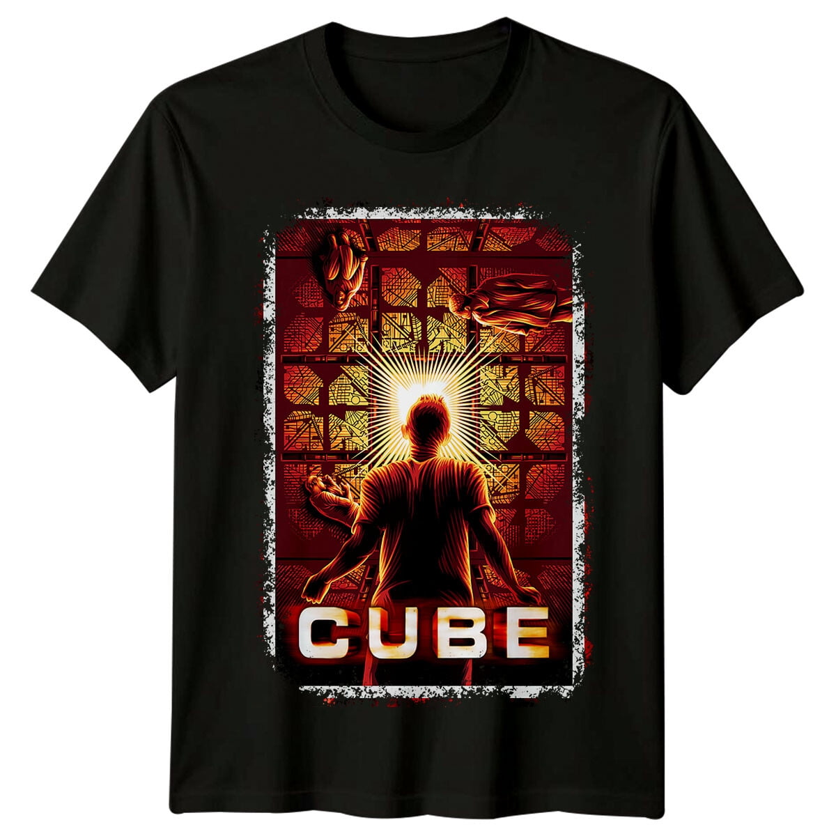 Cube (1997) Movie Poster Inspired T-Shirt Retro Classic Film Graphic ...