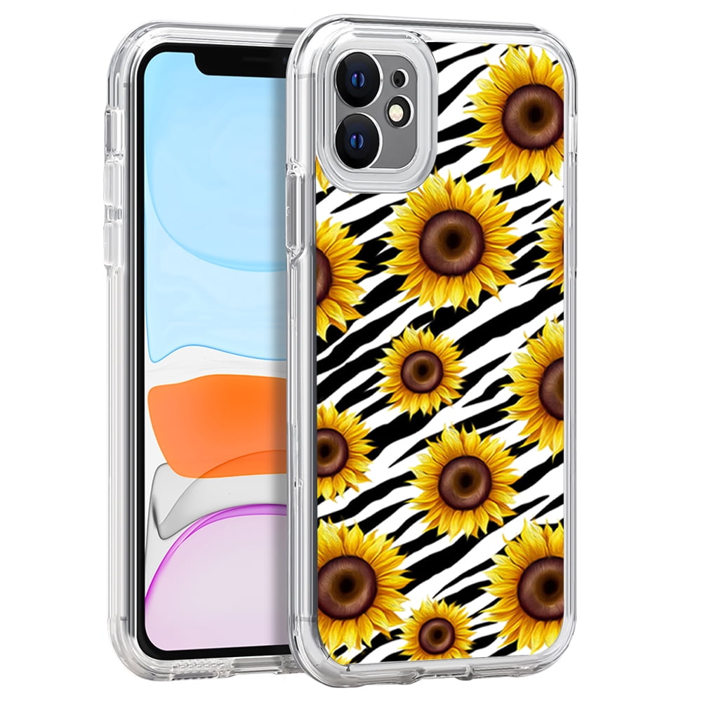 Cube® - Apple iPhone 11 (6.1) - Sunflower & Zebra Texture Design on ...