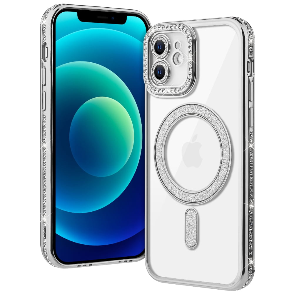 Cube® - Apple iPhone 12 (6.1) - Clear Cover with Silver Chrome ...