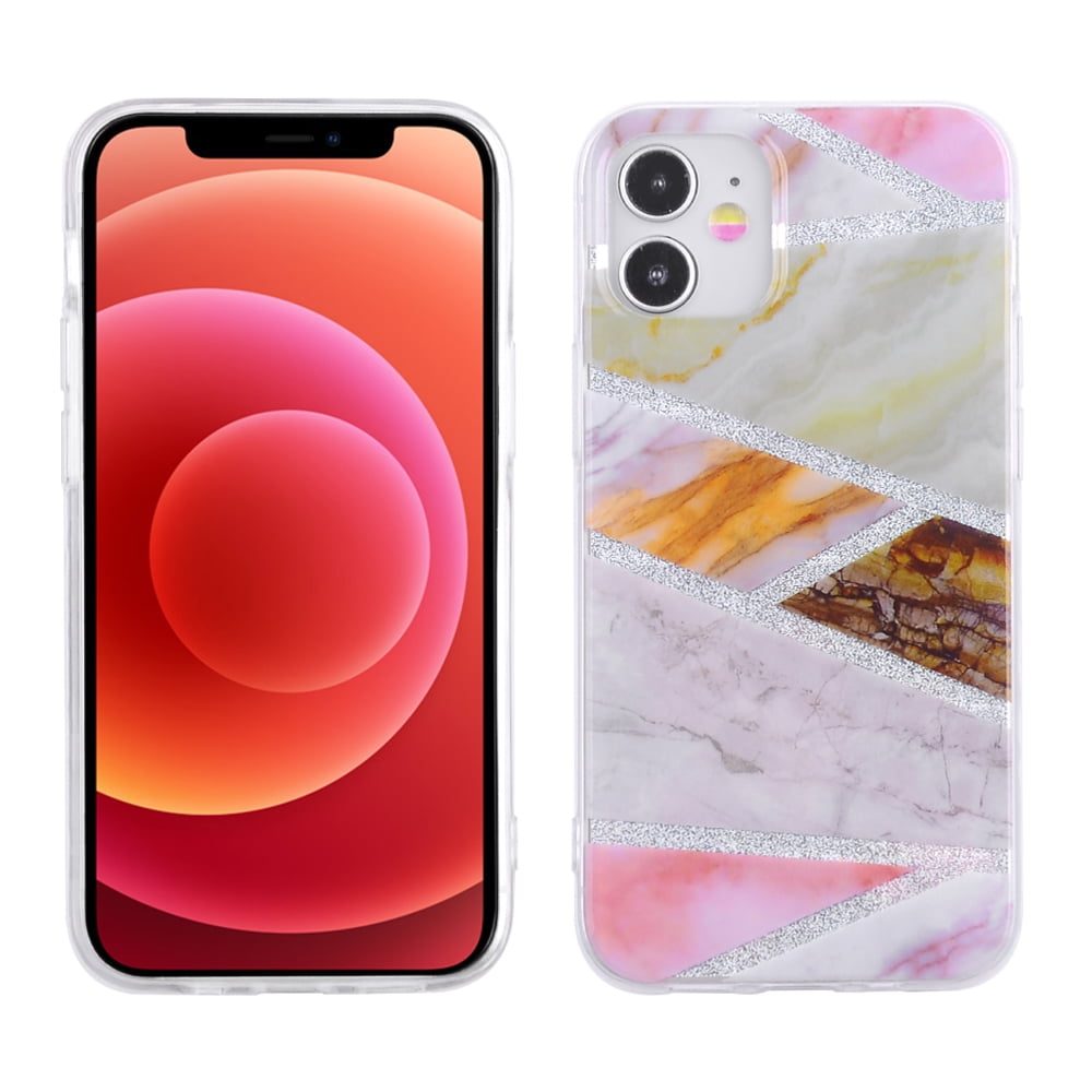 Cube® - Apple iPhone 12 Mini (5.4) - Pink and Gray Wood Marble Design ...