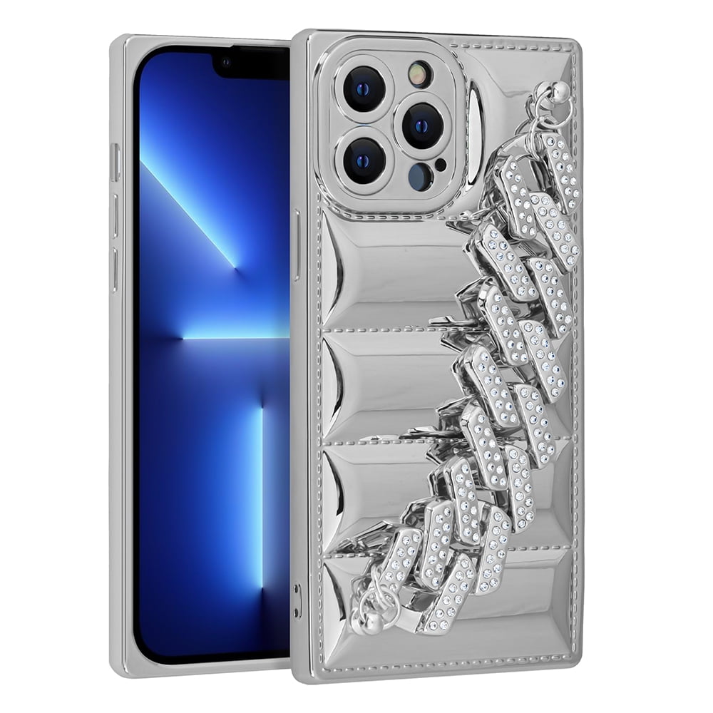 Cube® - Apple iPhone 13 Pro Max (6.7) - Metallic Silver Luxury Soft ...