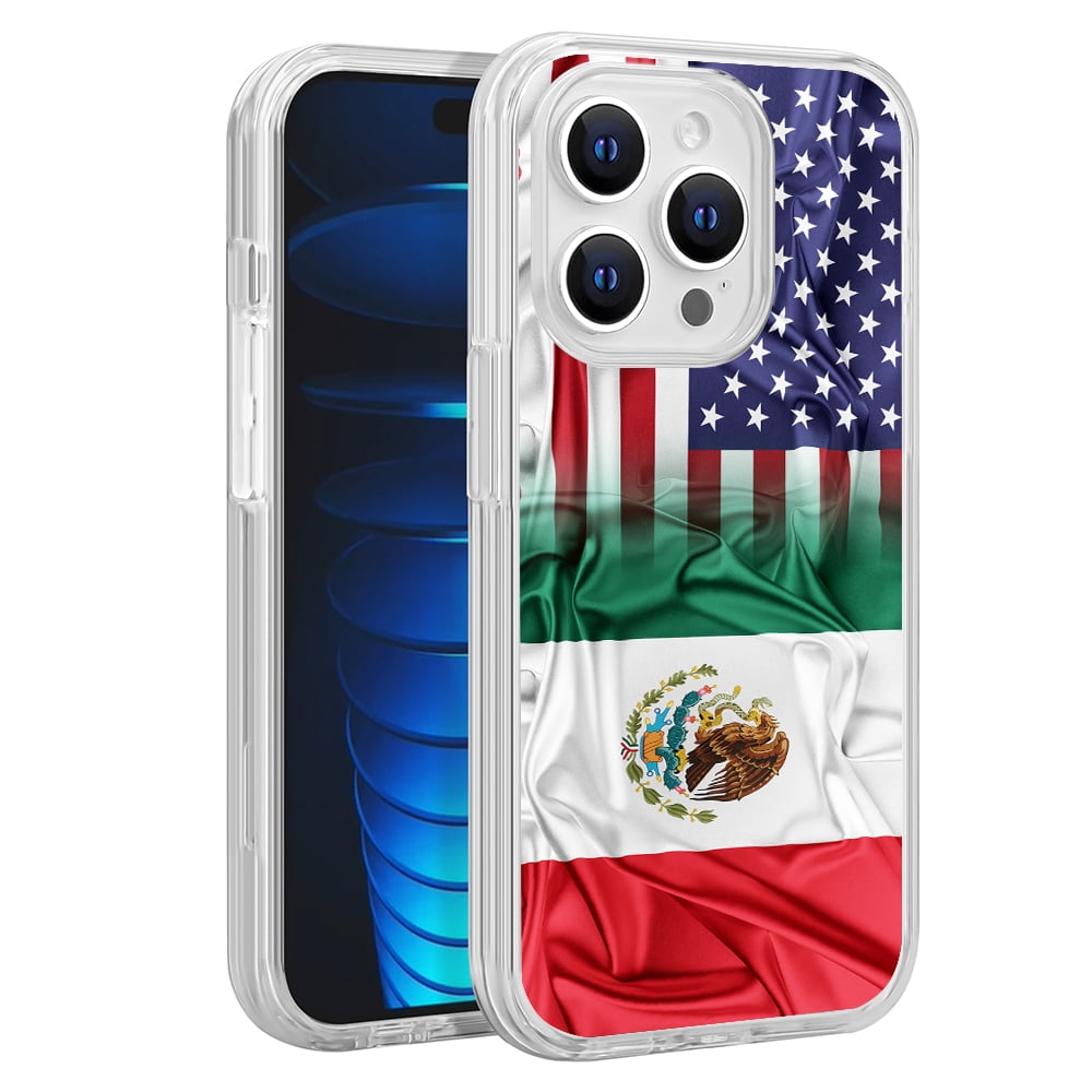 Cube® - Apple iPhone 15 Pro (6.1) - Mexico United States Flag Texture ...