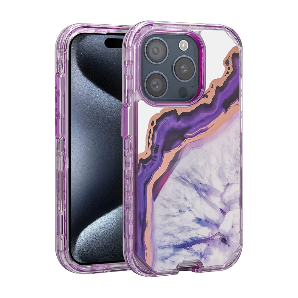 Cube® - Apple iPhone 15 Pro (6.1) - Purple and Pink Abstract Wave ...