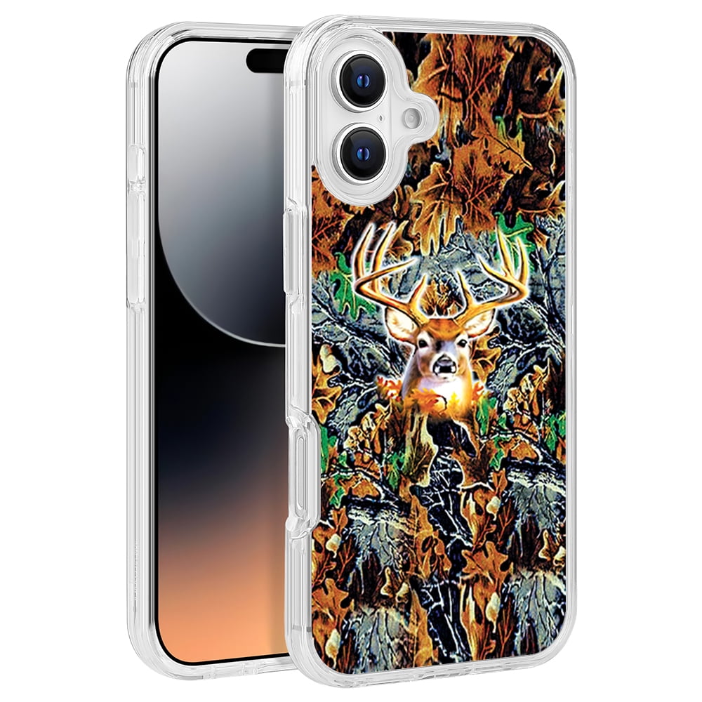 Cube® - Apple iPhone 16 Plus (6.7) - Deer & Leaves Texture Design on ...