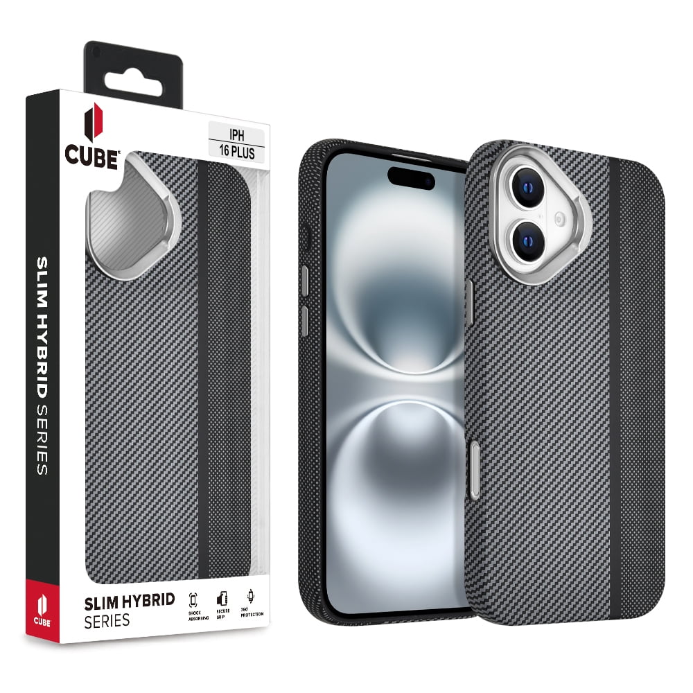 Cube® - Apple iPhone 16 Plus (6.7) - Gray Dot & Black Line Design 3D ...