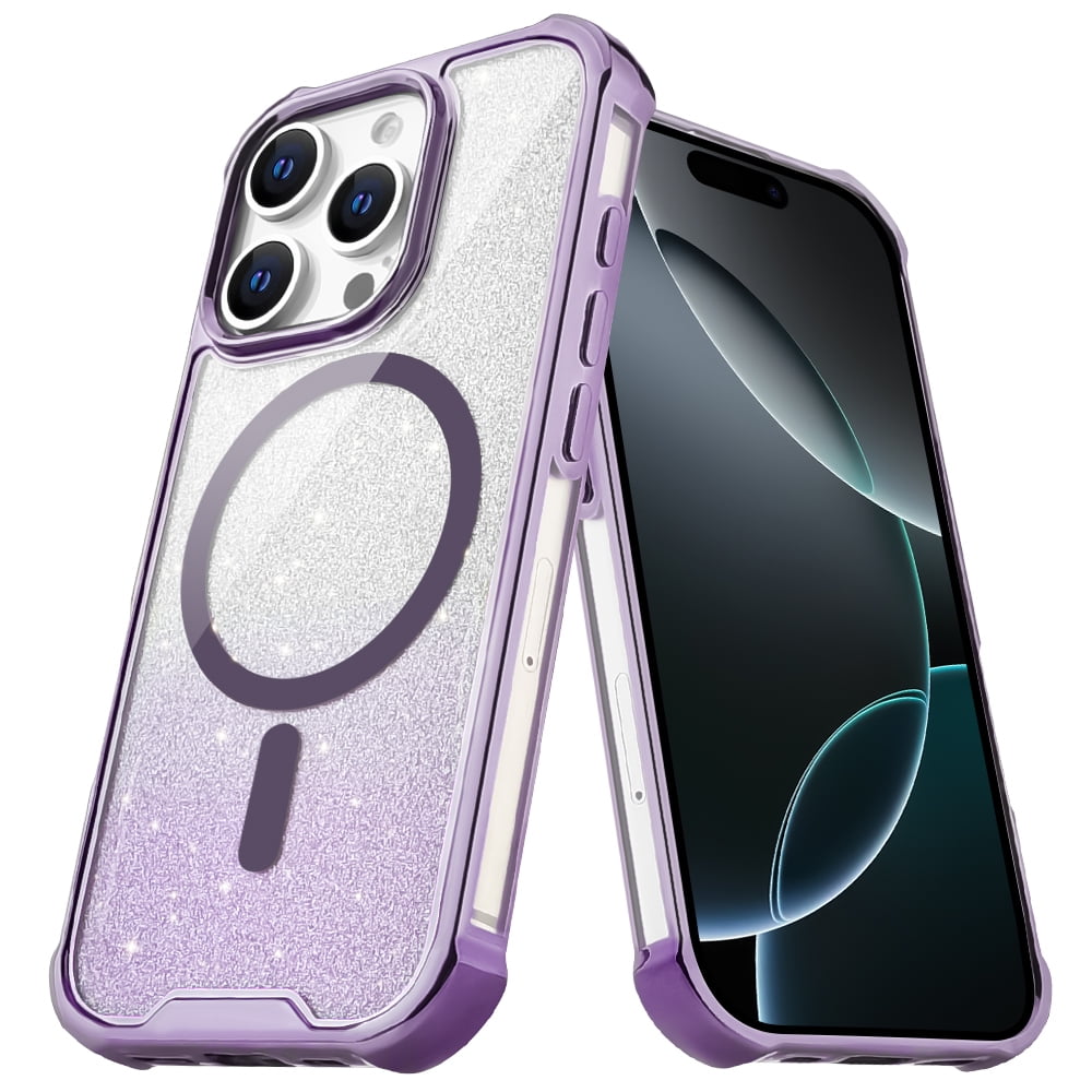 Cube® - Apple iPhone 16 Pro (6.3) - Clear PC Hard Case with Purple ...
