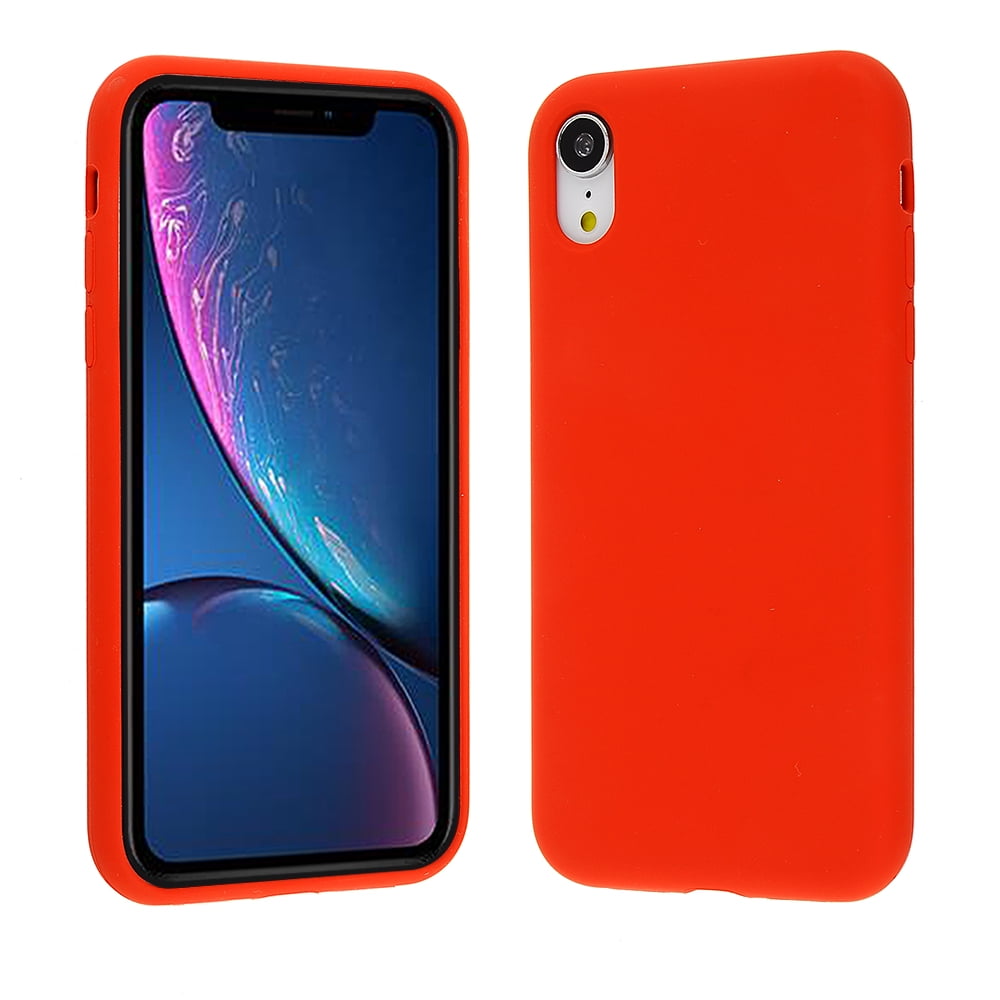 Cube® - Apple iPhone XR - Red Silky Smooth Impact Resistant Silicone ...