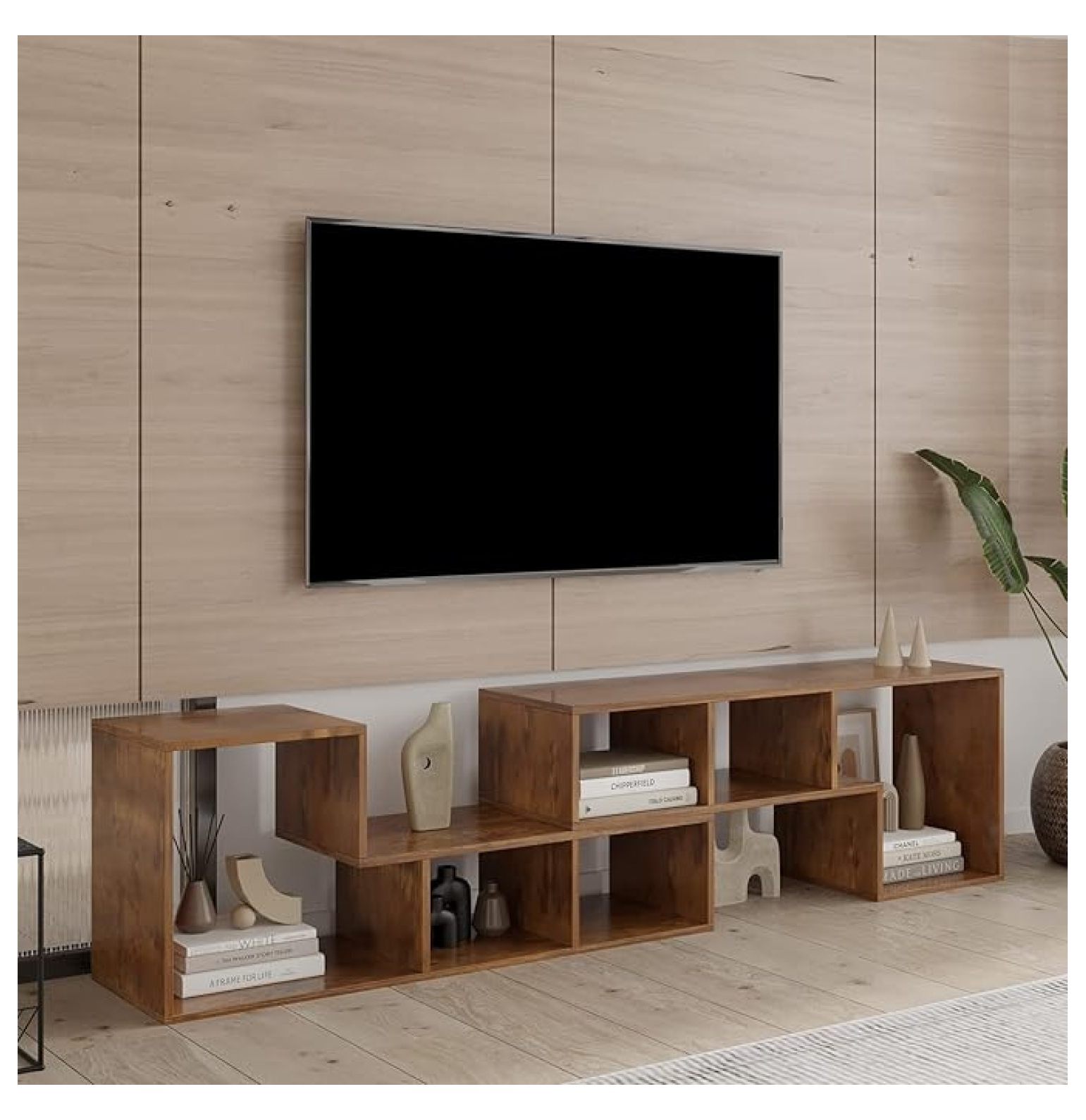 Cube Bookshelf 2 Shelf Bookcase L-Shaped TV Console Stand Modern ...