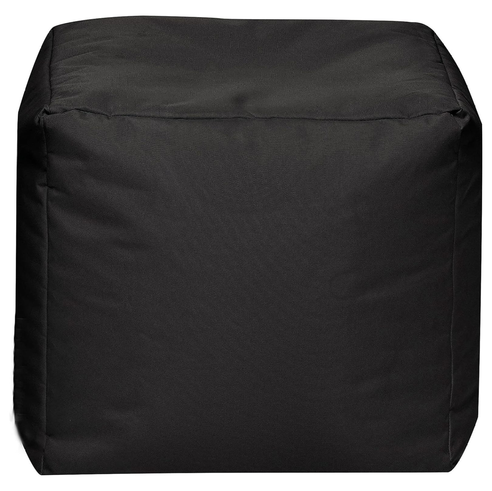 Cube Brava Pouf Ottoman Foot Rest - Black - Modern Square Bean Bag ...