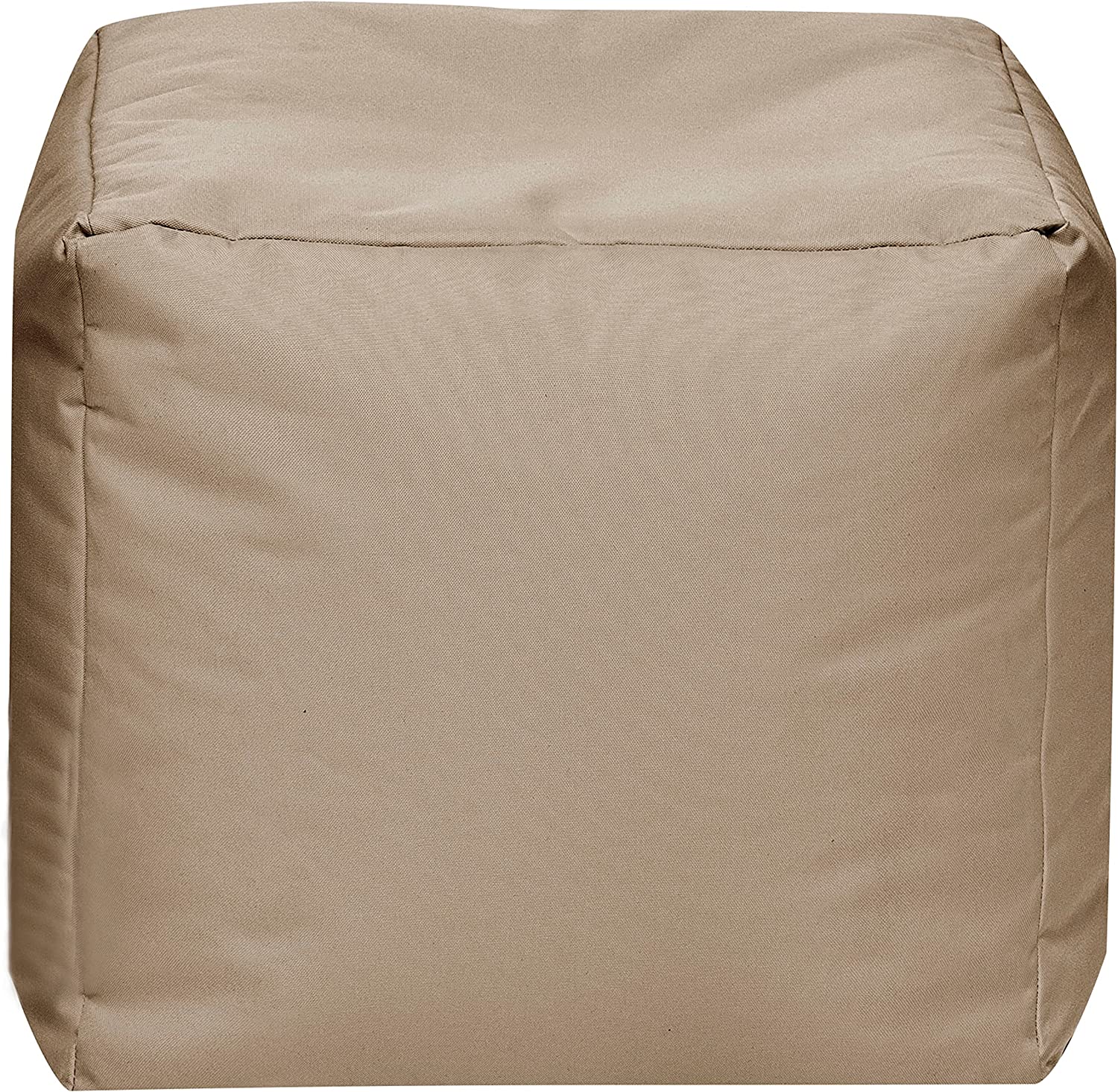 Cube Brava Pouf Ottoman Foot Rest - Khaki - Modern Square Bean Bag ...