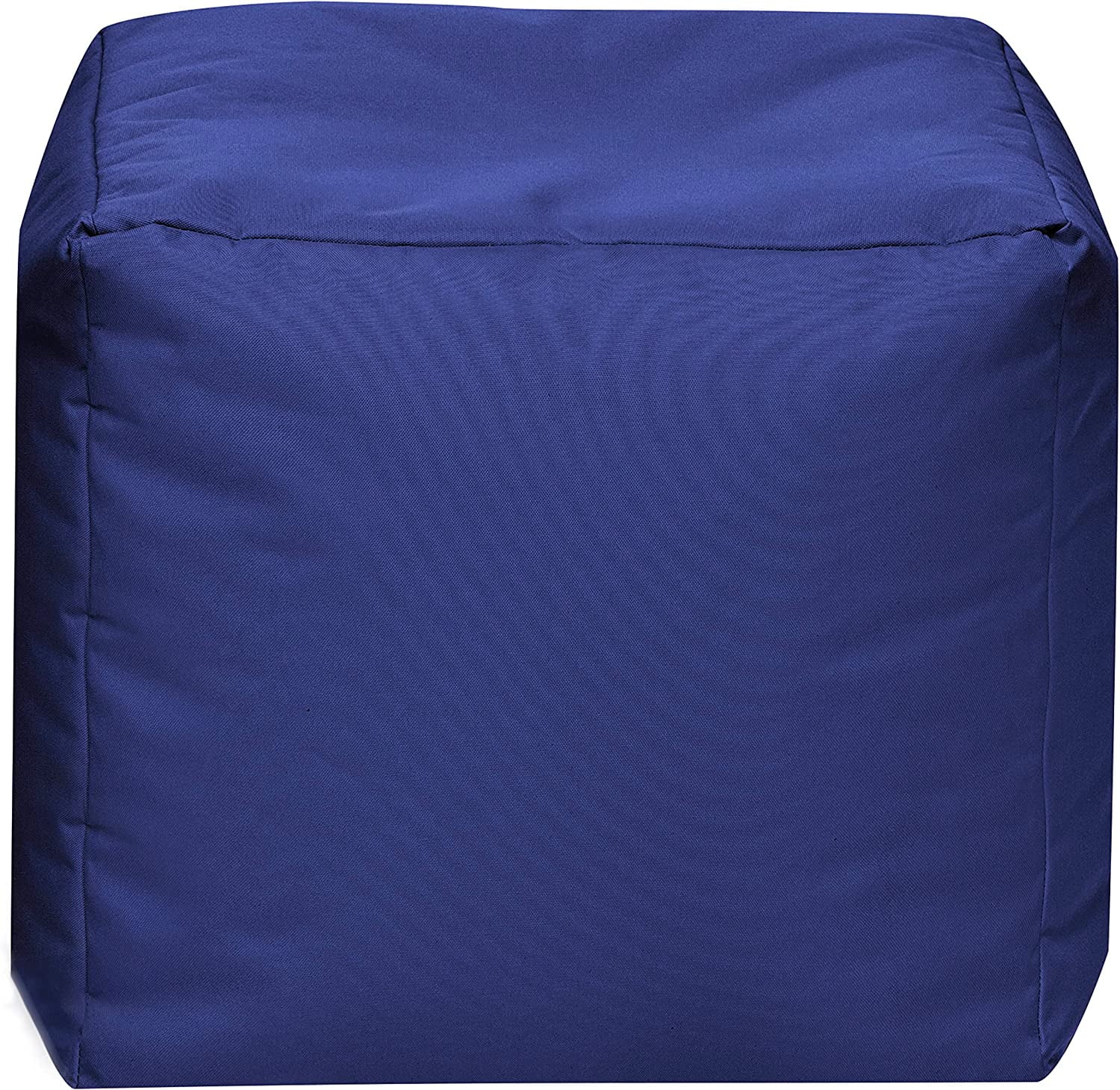 Cube Brava Pouf Ottoman Foot Rest - Royal Blue - Modern Square Bean Bag ...