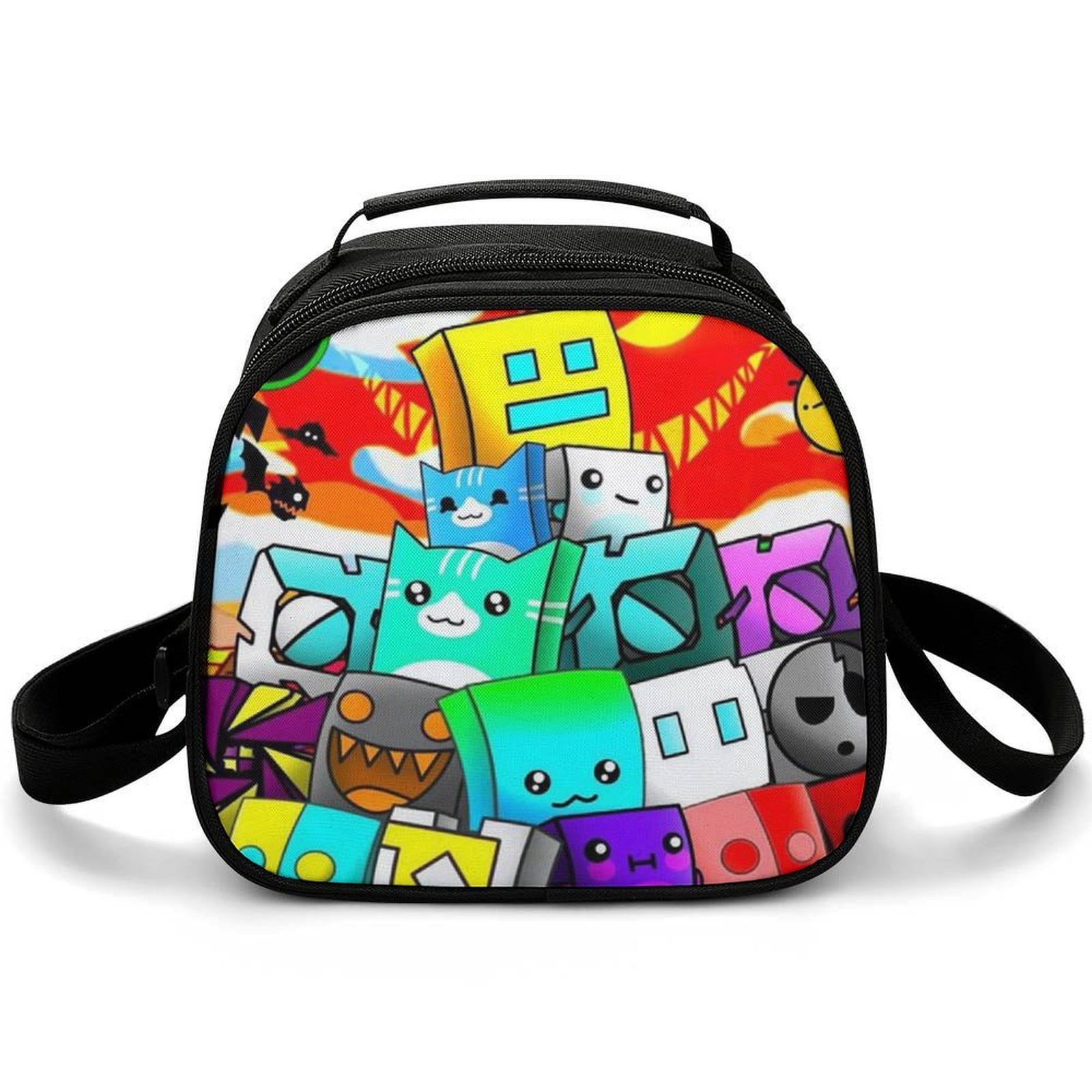 Cube Geometry Dash Insulated Lunch Bag Portable Lunch Box Reusable ...