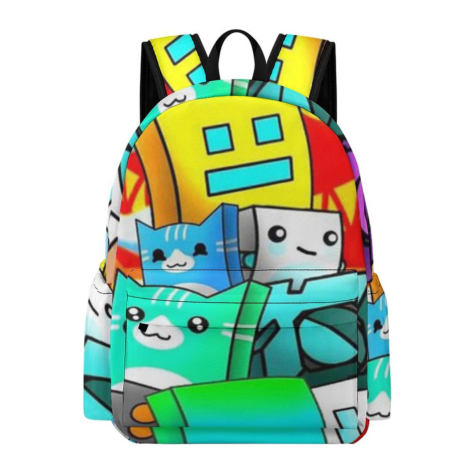 Cube Geometry Dash Schoolbag Backpack Daypack Student Satchel Bookbag ...
