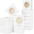 Cube Kraft Paper Storage Gift Boxes Visible Winbow Gift Packaging Case ...