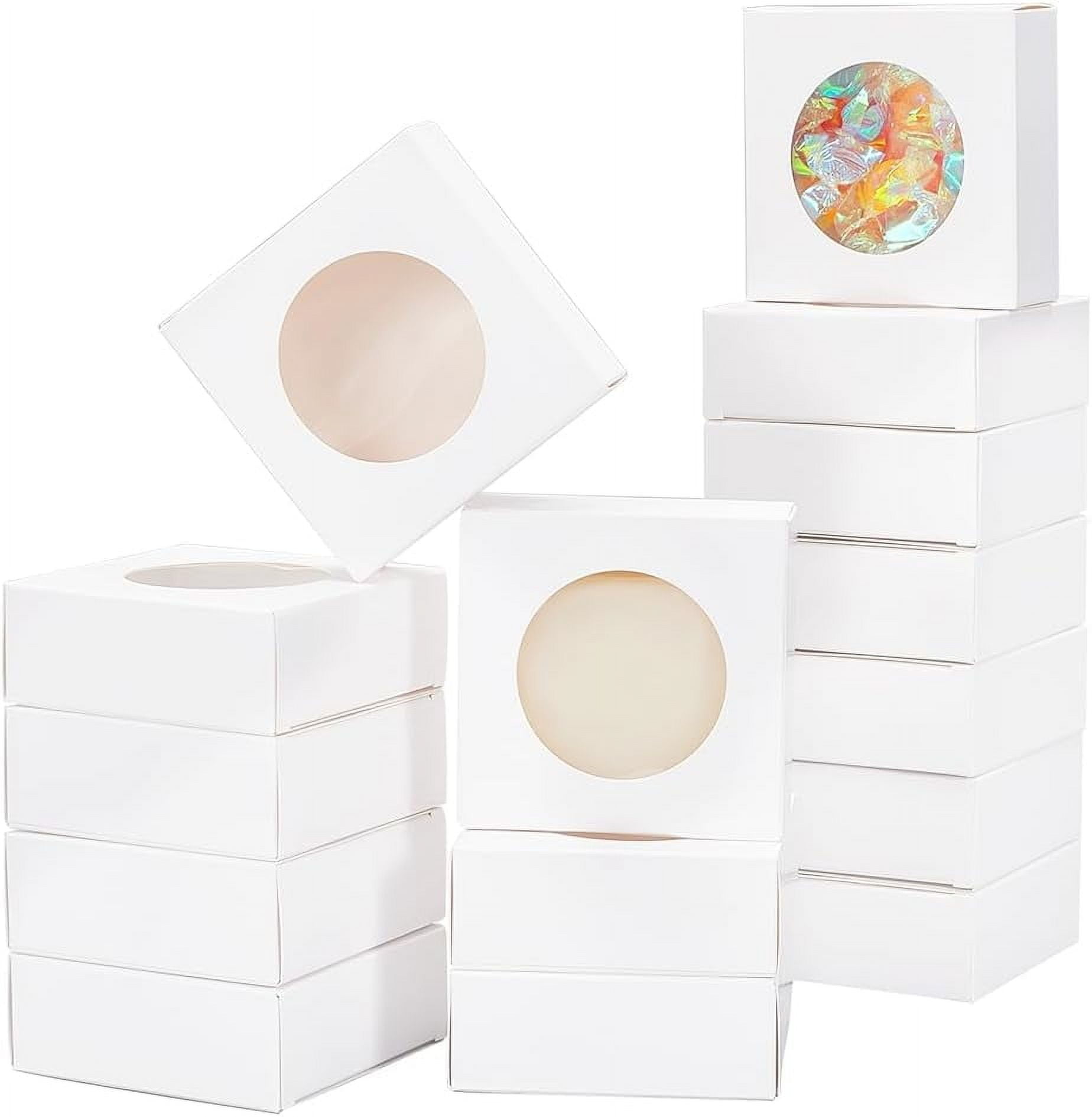 Cube Kraft Paper Storage Gift Boxes Visible Winbow Gift Packaging Case ...