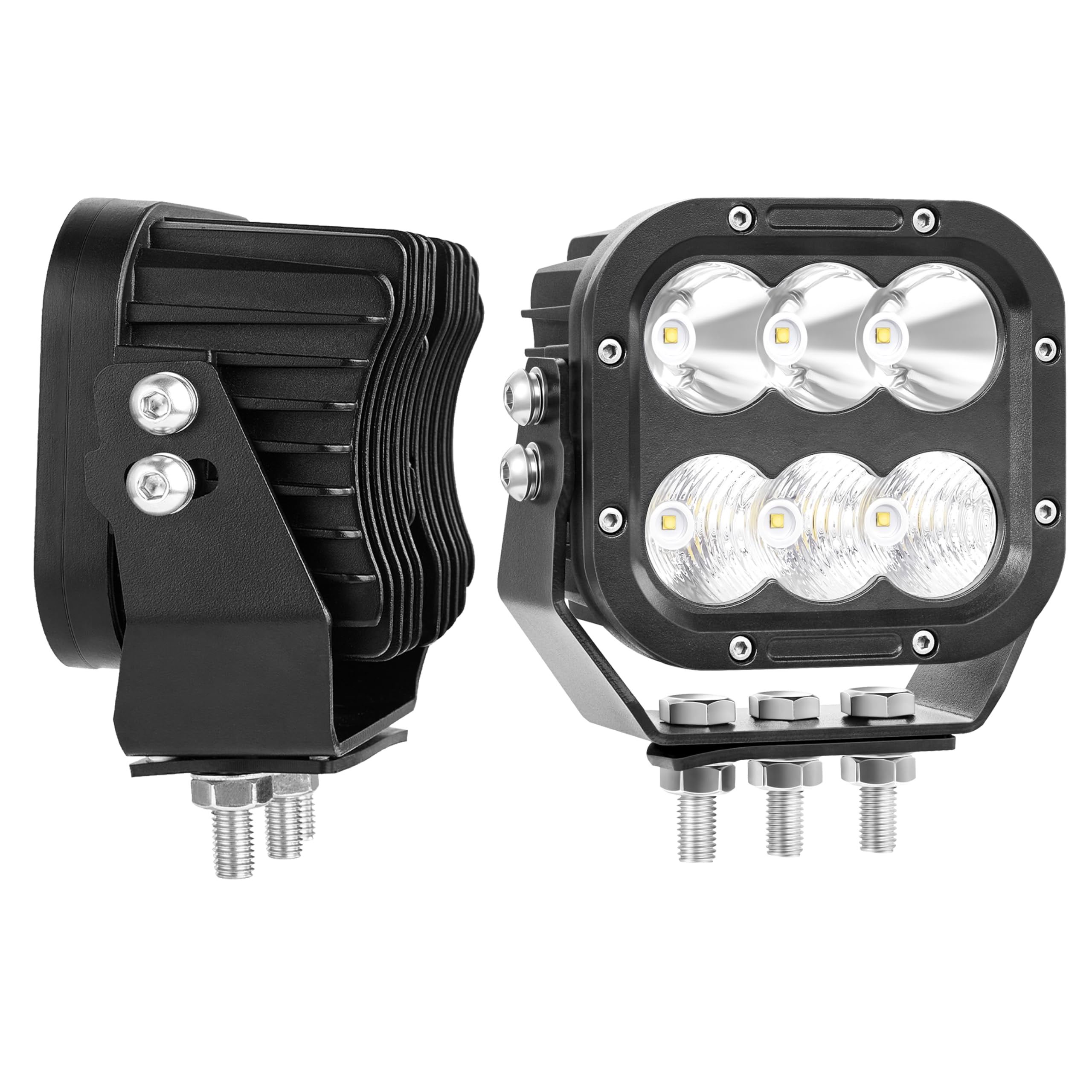 Cube LED Off Road Lights, 5 Inch 120W 10000lm IP68 LED Driving Lights ...