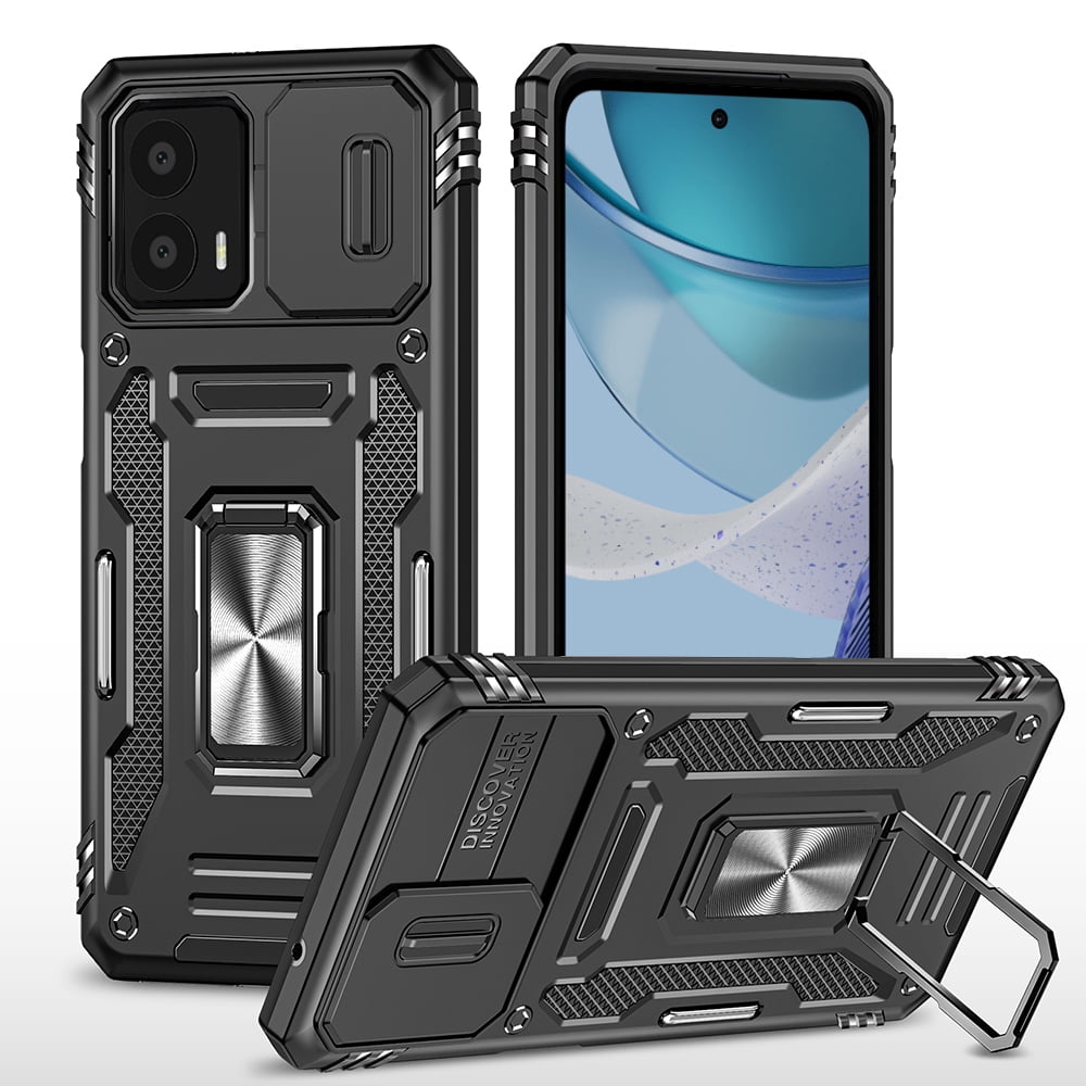 Cube® - Motorola Moto G 5G (2023) - Black Protective Hard Cover PC with ...