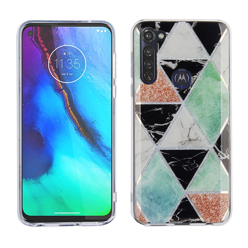 Cube® - Motorola Moto G Stylus 2020 - Black and Green Triangle Pattern ...