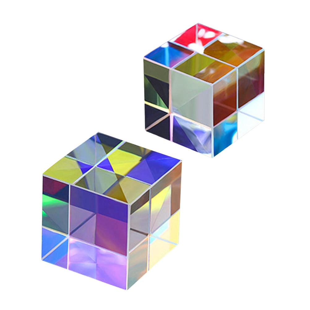 Cube Optical Glass Dispersion: 2pcs Optical Photography Physical ...