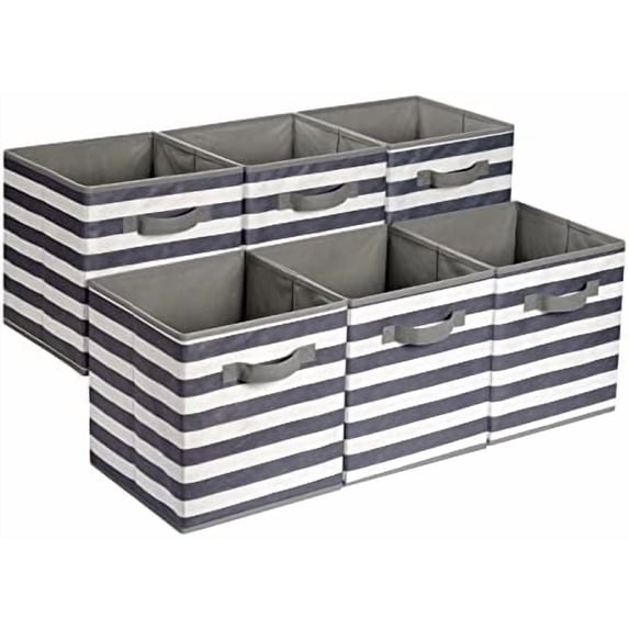 Cube Organizer Storage Bins Handles, Collapsible Fabric, Pack of 6, 10. ...