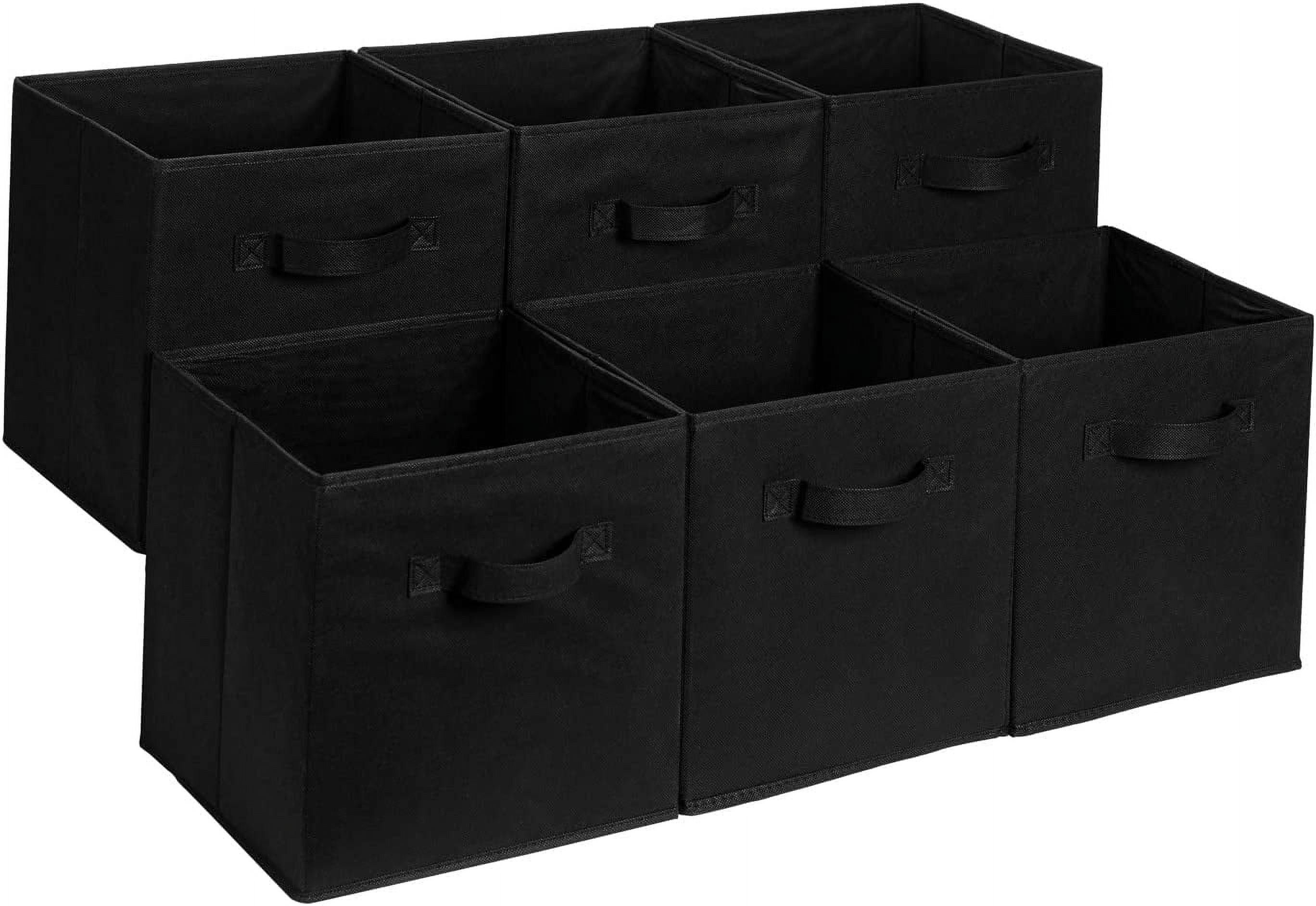 Cube Organizer Storage Bins Handles, Collapsible Fabric, Pack of 6, 13 ...