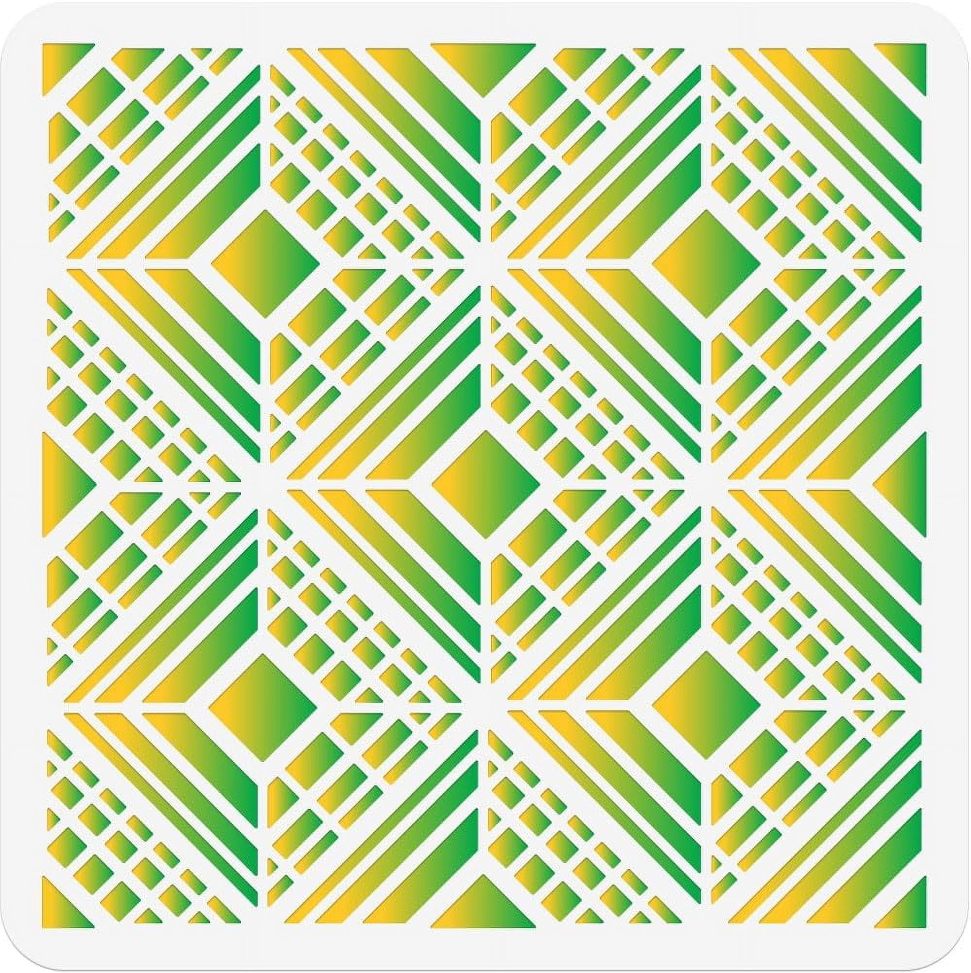 Cube Painting Stencil 11.81x11.81 Inch Reusable Craft Stencils Hollow Out Drawing Painting ...