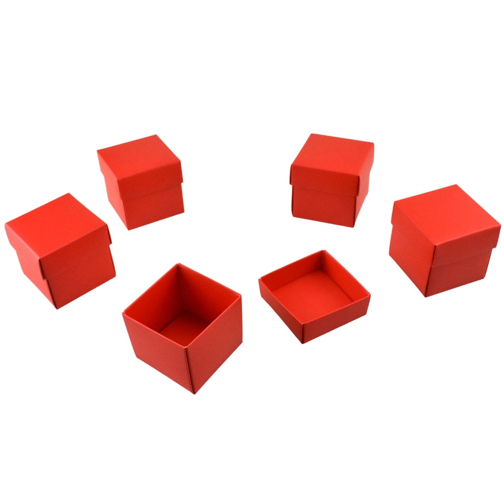 Cube Paper Gift Box, 2-Inch, 24-Count - Red - Walmart.com