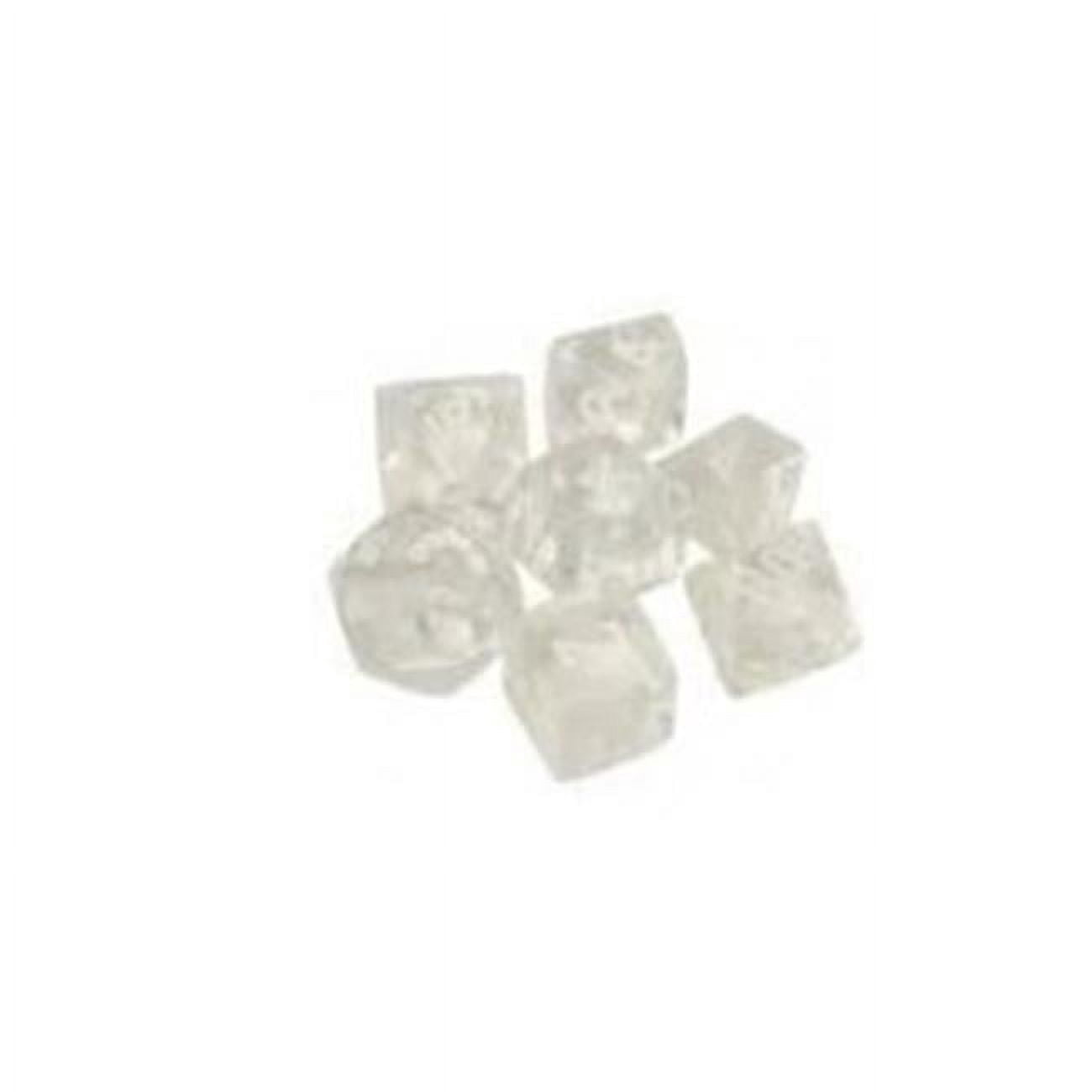 Cube Polyhedral Die, Translucent Clear & White - Set of 7 - Walmart.com