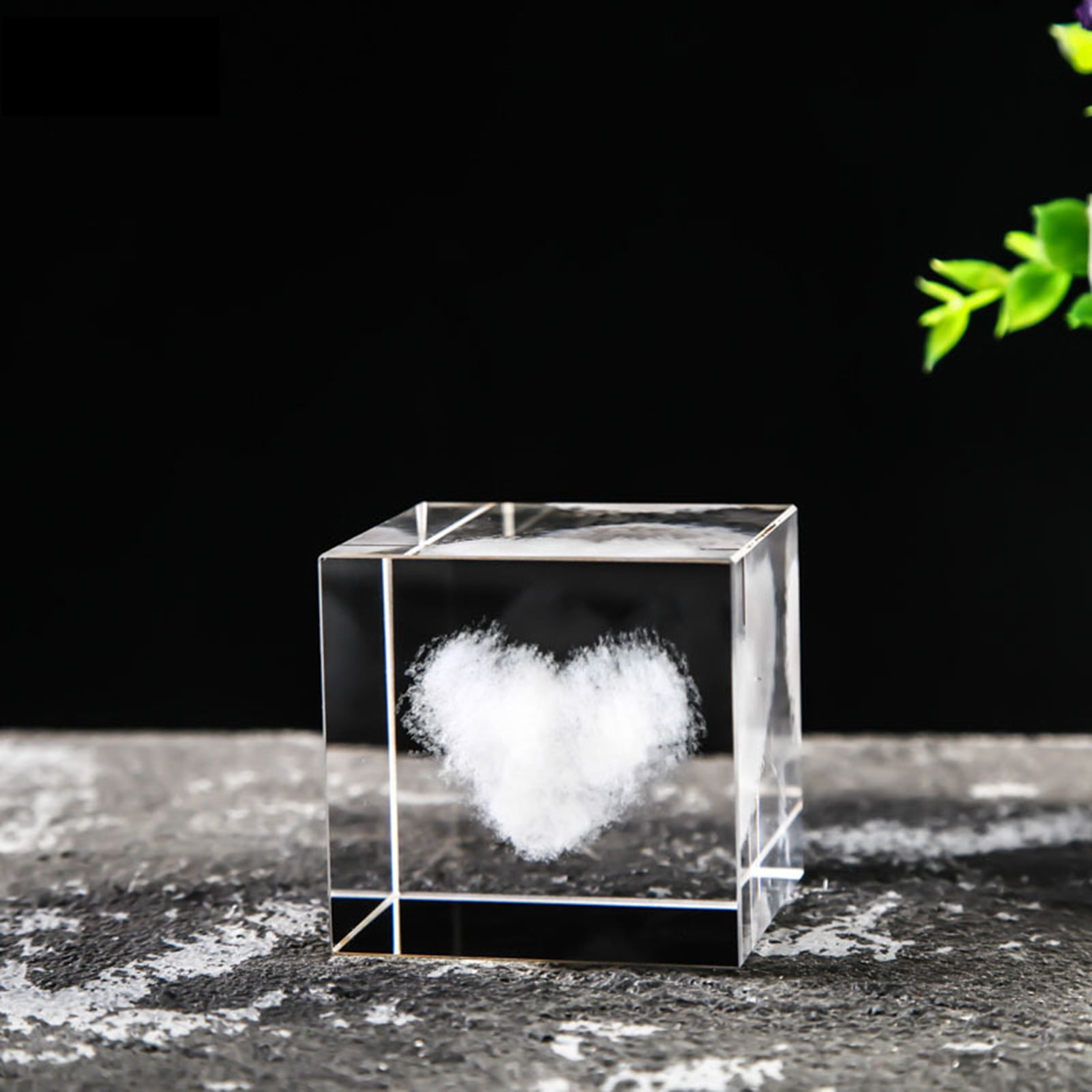 Cube Prism Decor Ornamental Smooth Surface Modern Style Cloud Rain Drop ...