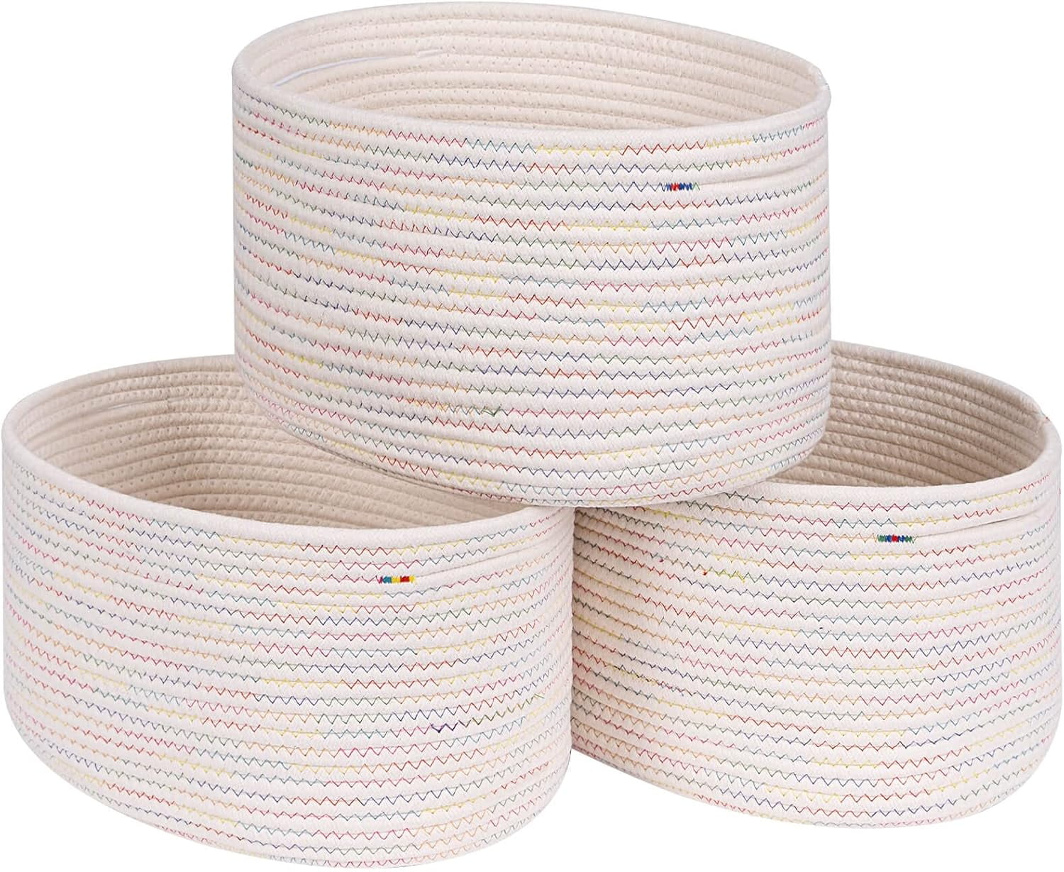 Cube Shelf Closet Storage Bins Set 3,Woven Basket for Toy Organizing ...