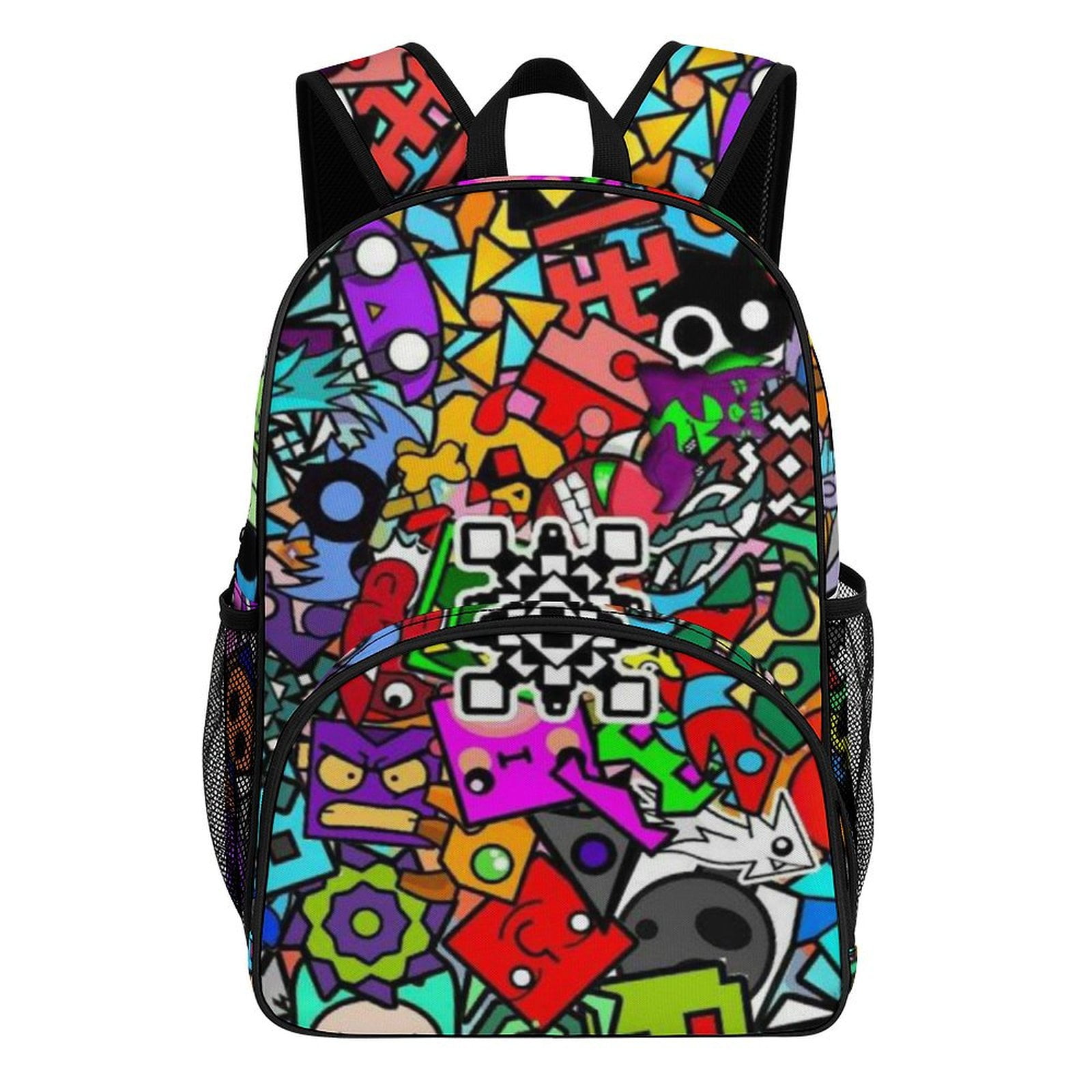 Cube Ship Demon Geometry Dash Adjustable Backpack Laptop Daypack ...