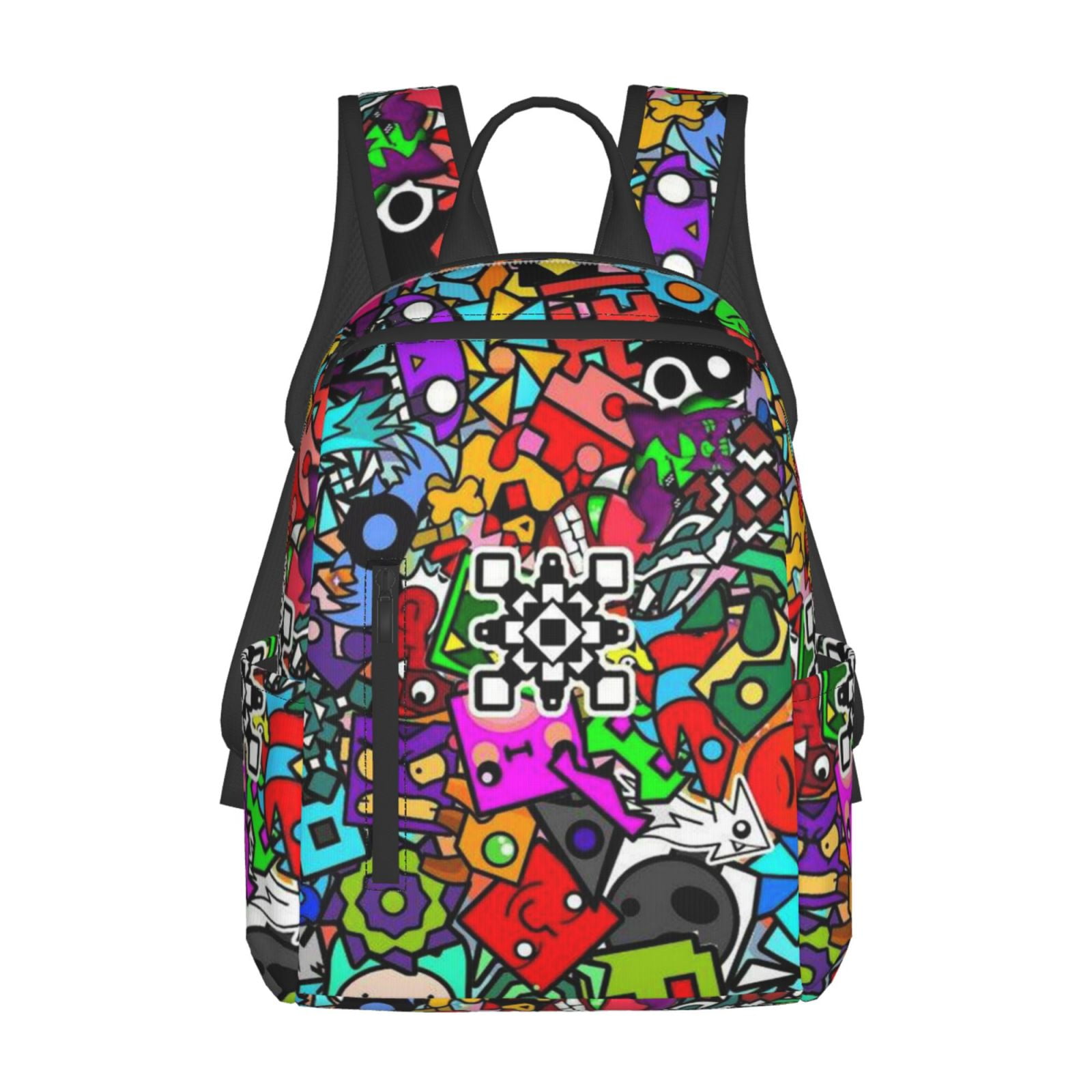 Cube Ship Demon Geometry Dash Backpack Unisex Daypack Adjustable ...