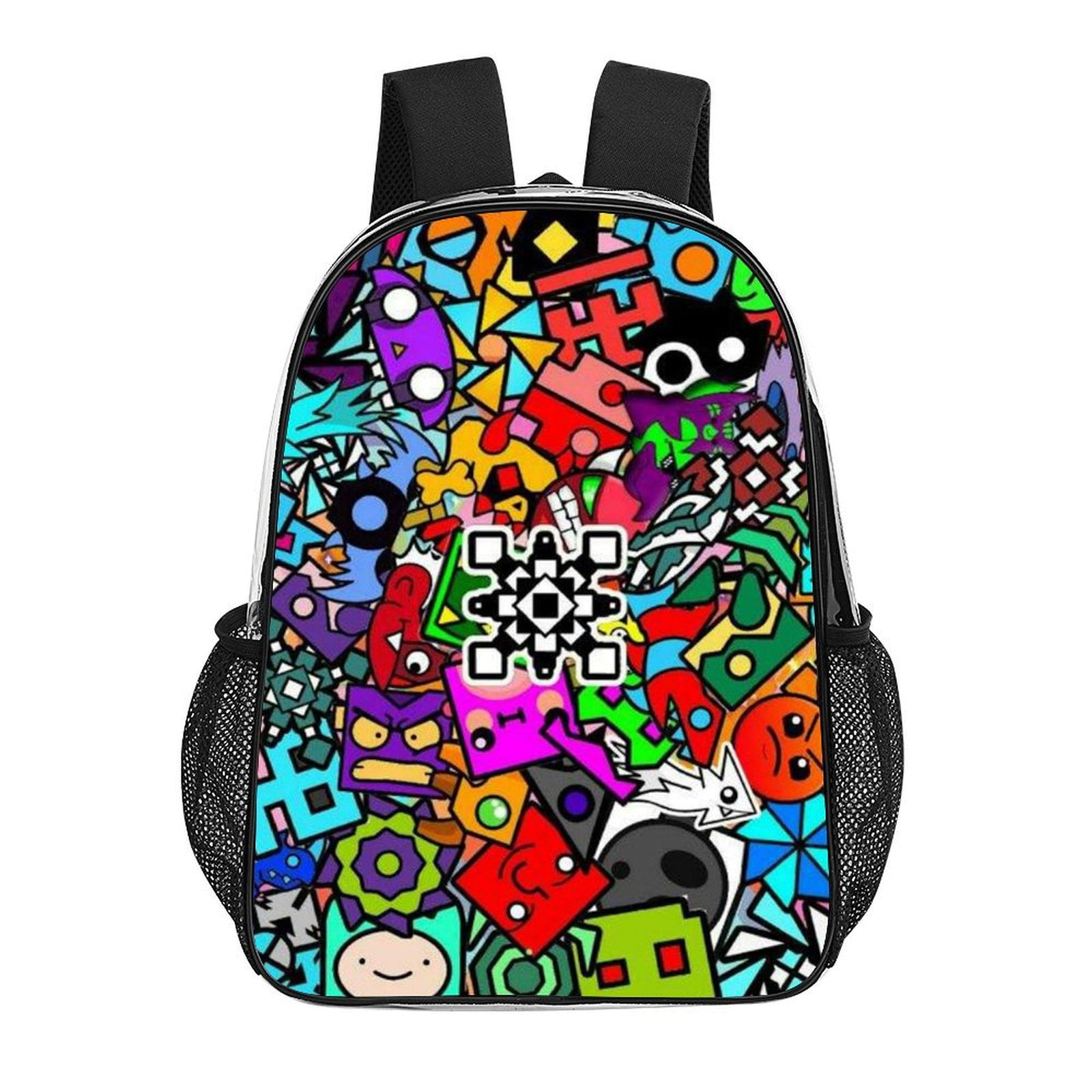 Cube Ship Demon Geometry Dash Clear Backpack Large Capacity Daypack ...