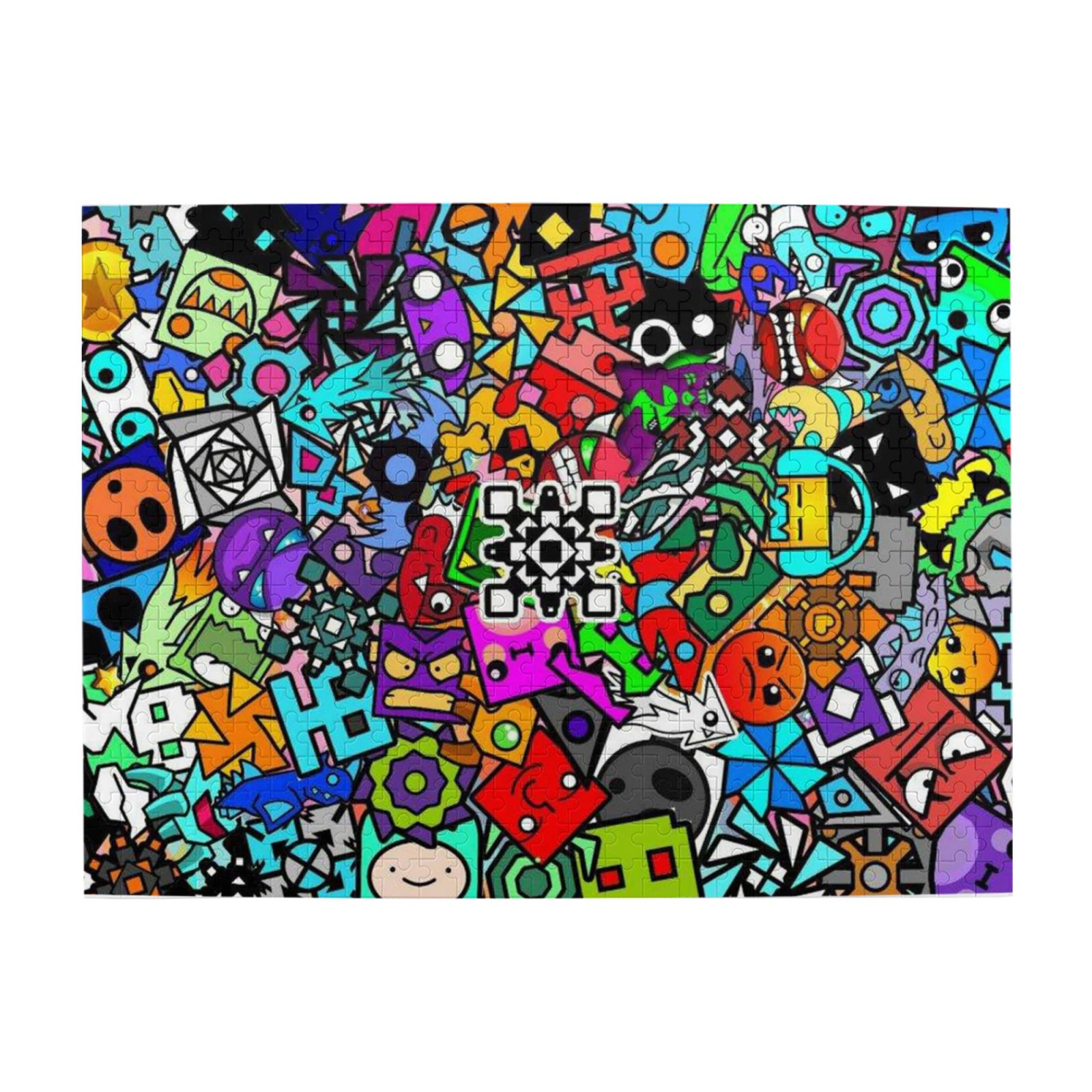 Cube Ship Demon Geometry Dash Wooden Jigsaw Puzzles Accessories ...