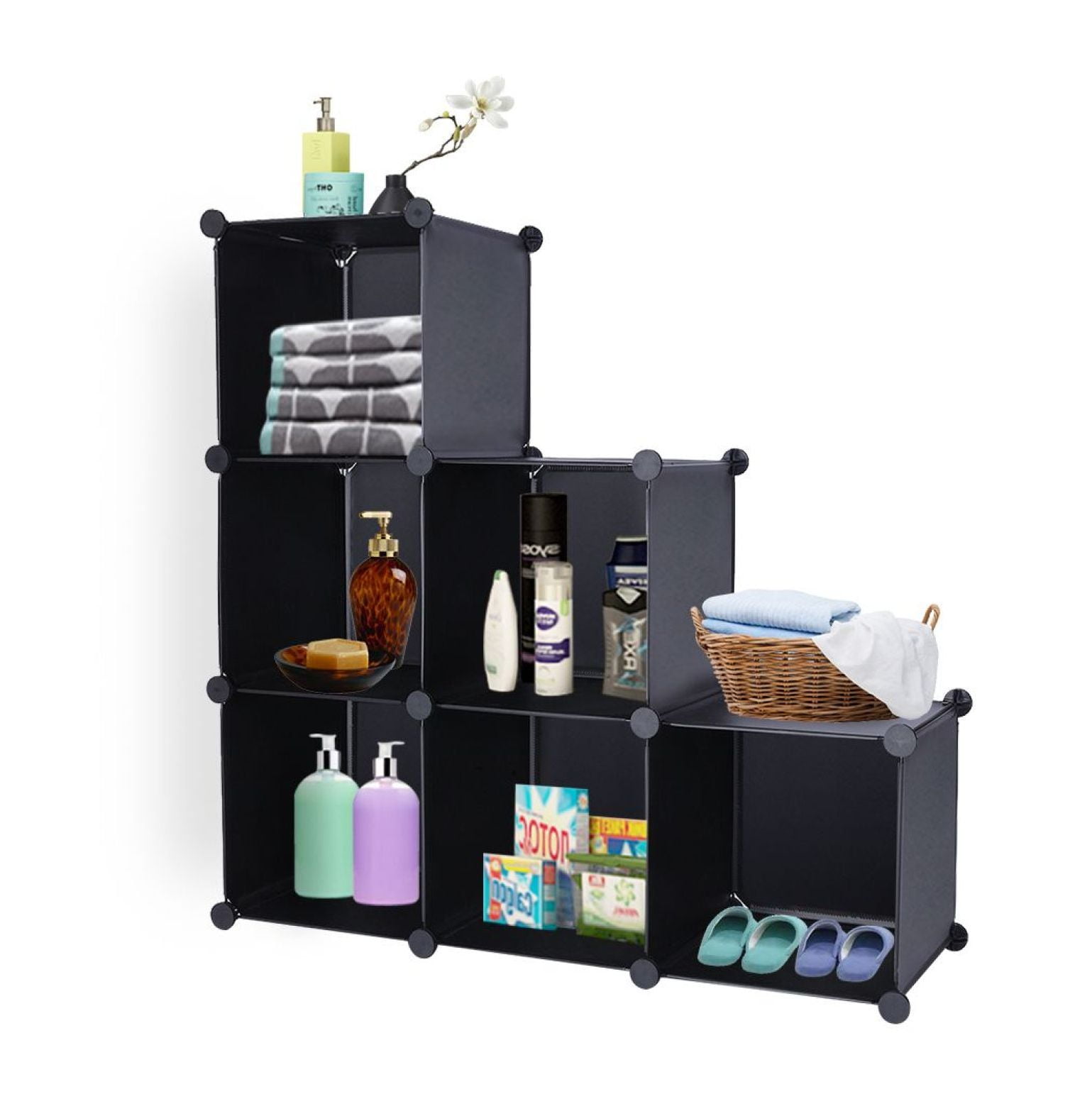 Cube Storage 6-Cube Closet Organizer Storage Shelves Cubes Organizer ...