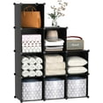 Cube Storage, 9-Cube Bookshelf, Plastic Closet Cabinet Organizer, DIY ...