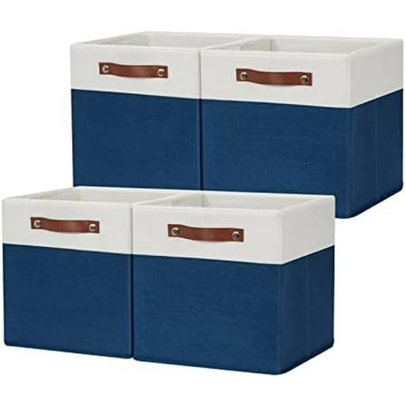 Cube Storage Baskets,Fabric Storage Cubes 12 x 12, Set of 4,Decorative ...