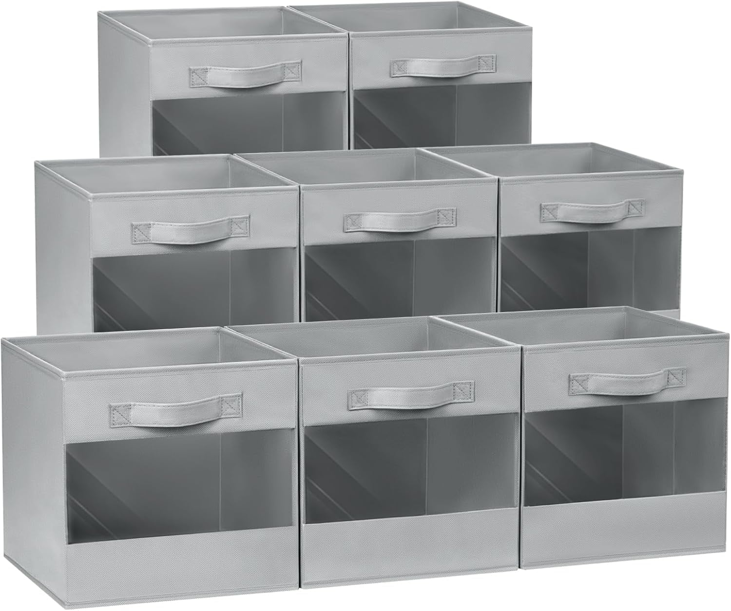 Cube Storage Bin, 8 Pack Collapsible Storage Bins, Cube Storage ...