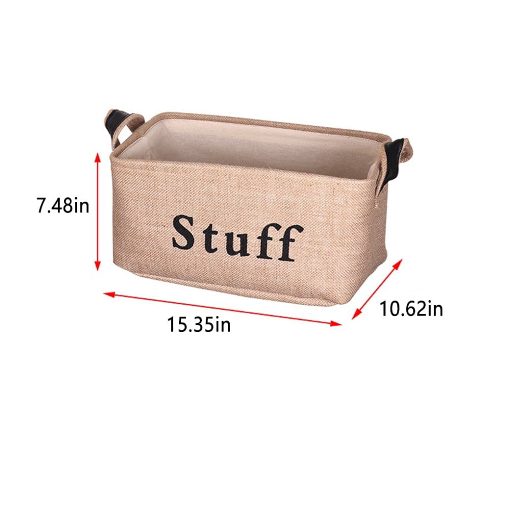 Cube Storage Bin Baskets Portable Storage Bins with 2 Handles on Both ...