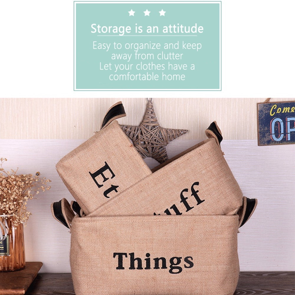 Cube Storage Bin Baskets Portable Storage Bins with 2 Handles on Both ...