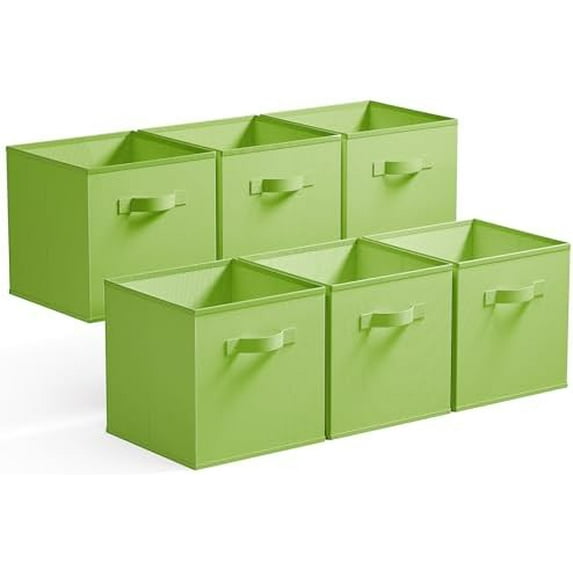 Cube Storage Bins, 11 Inch Cube Storage Organizer, Fabric Storage Bins ...