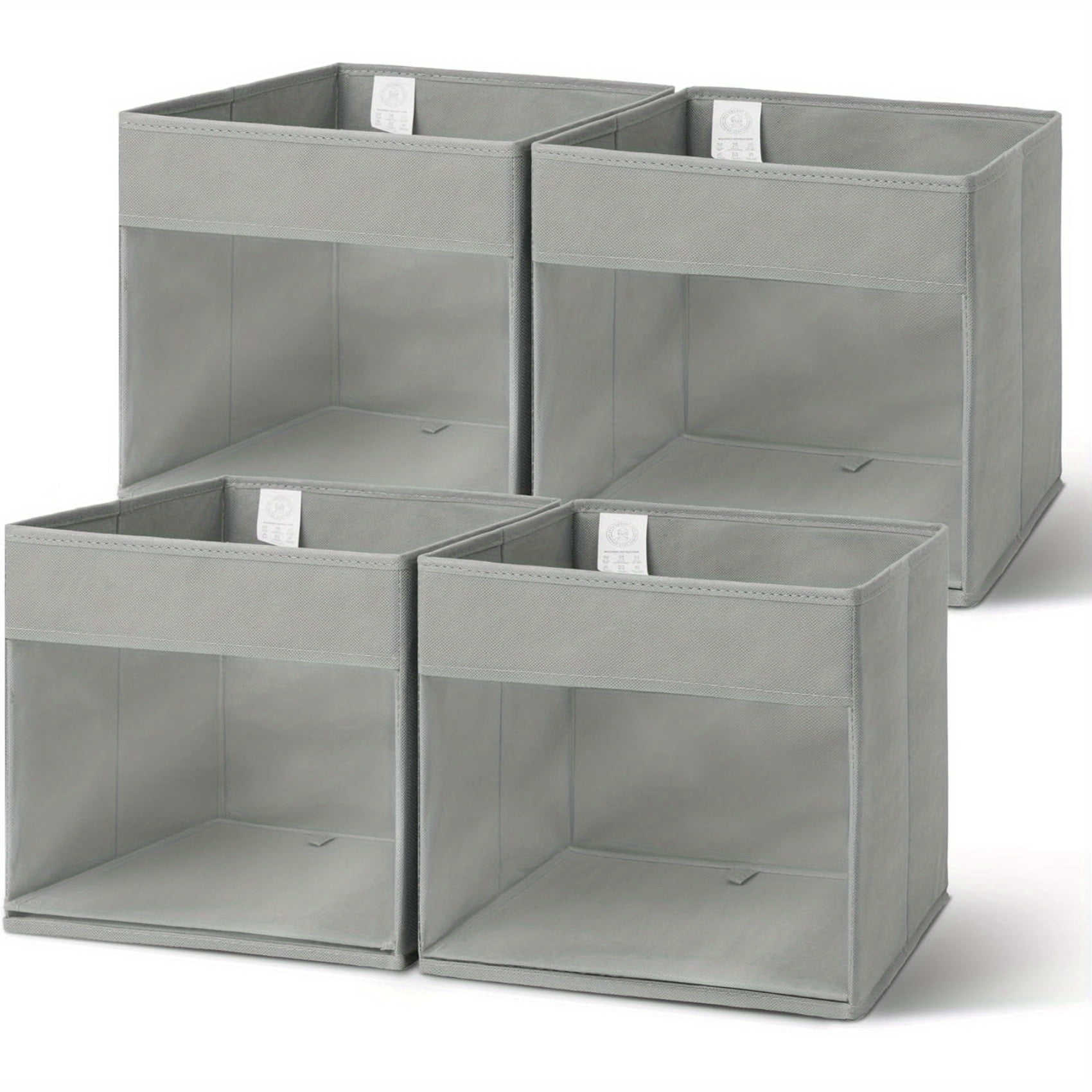 Cube Storage Bins, 13 Inch Cube Storage Bins, Clear Cube Storage Bins ...
