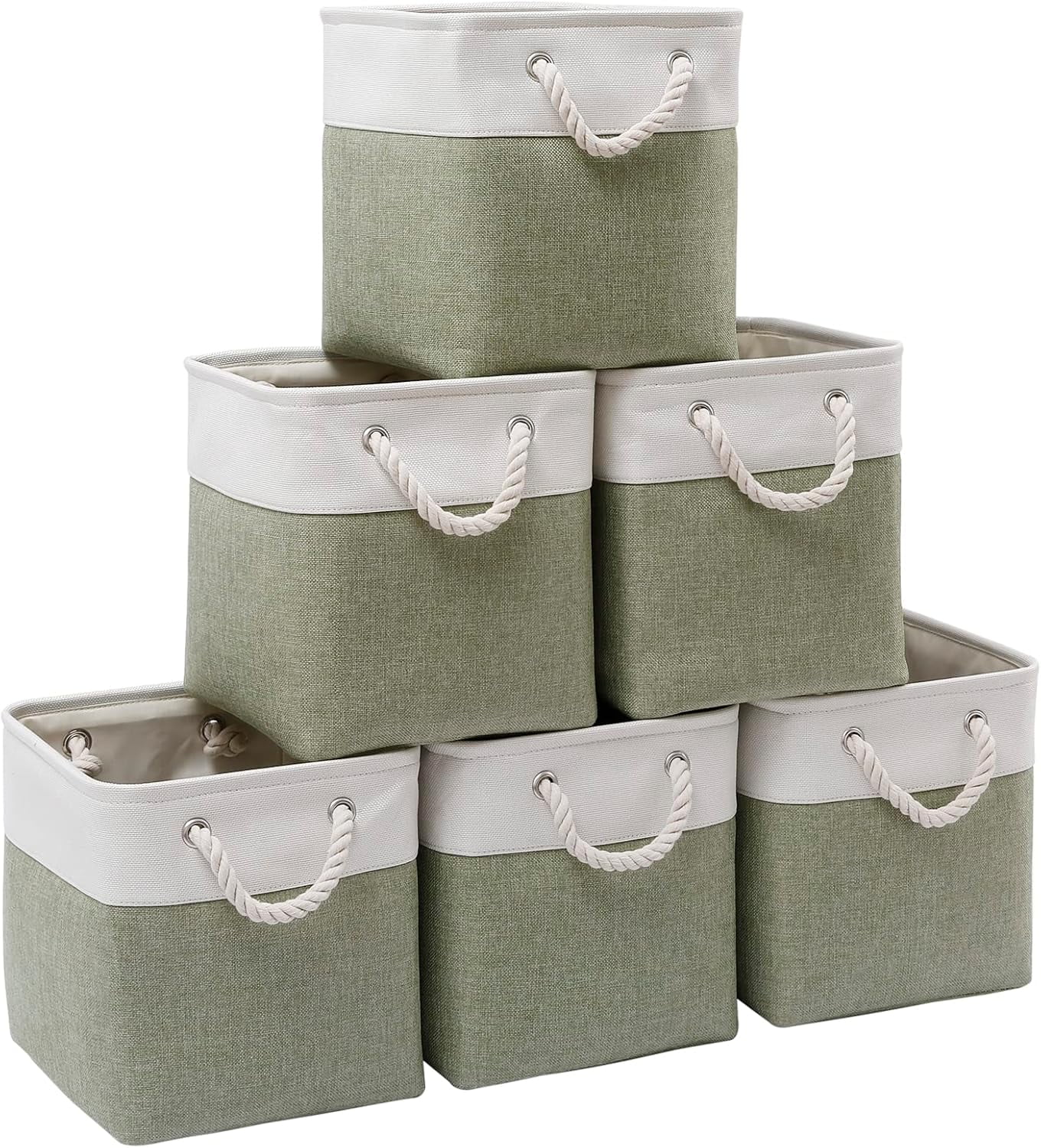 Cube Storage Bins, Collapsible Fabric Storage Cubes Bins, 11 Inch Cube ...