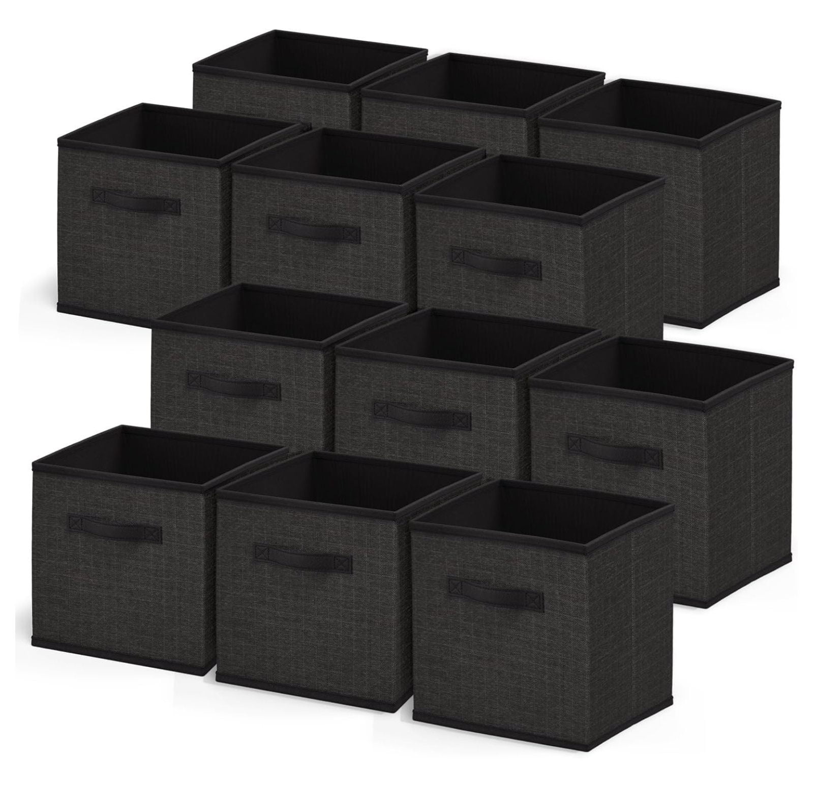 Cube Storage Bins, Foldable 12 Cube Storage Organizer Bins, Fabric ...