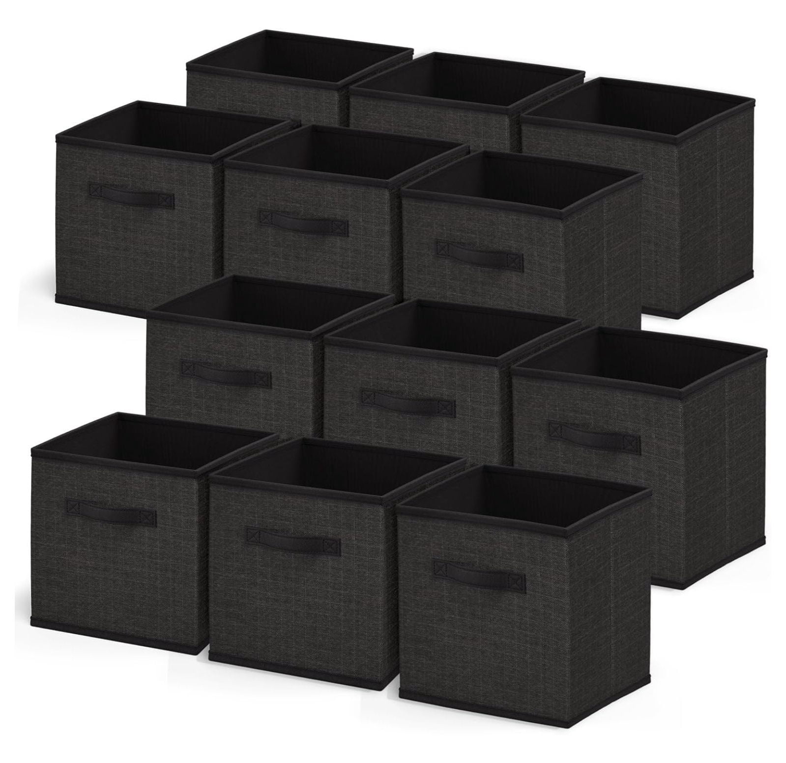 Cube Storage Bins, Foldable 12 Cube Storage Organizer Bins, Fabric ...